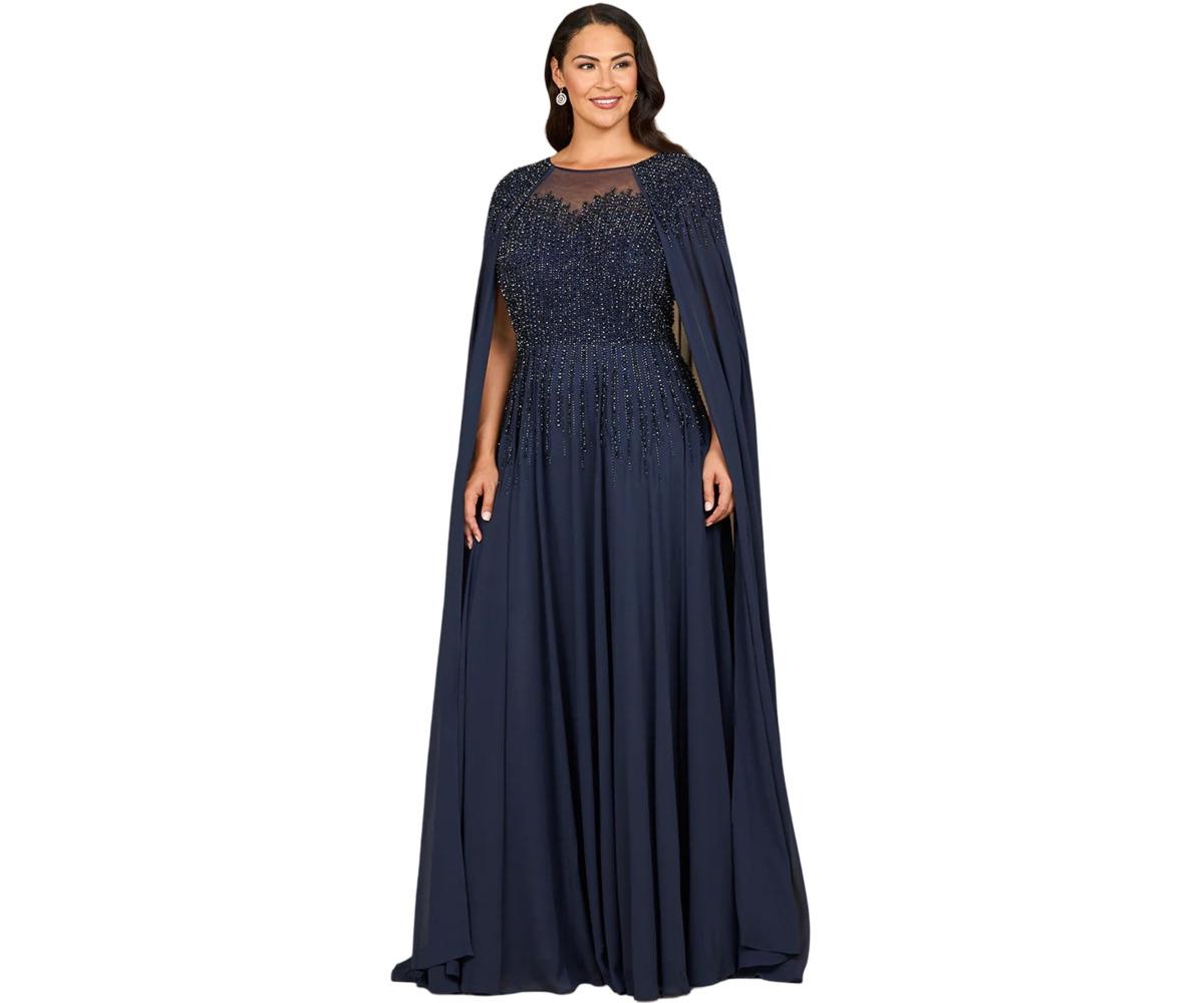Click here for Lara Womens Chiffon A-line Long Gown with Long Cap... prices