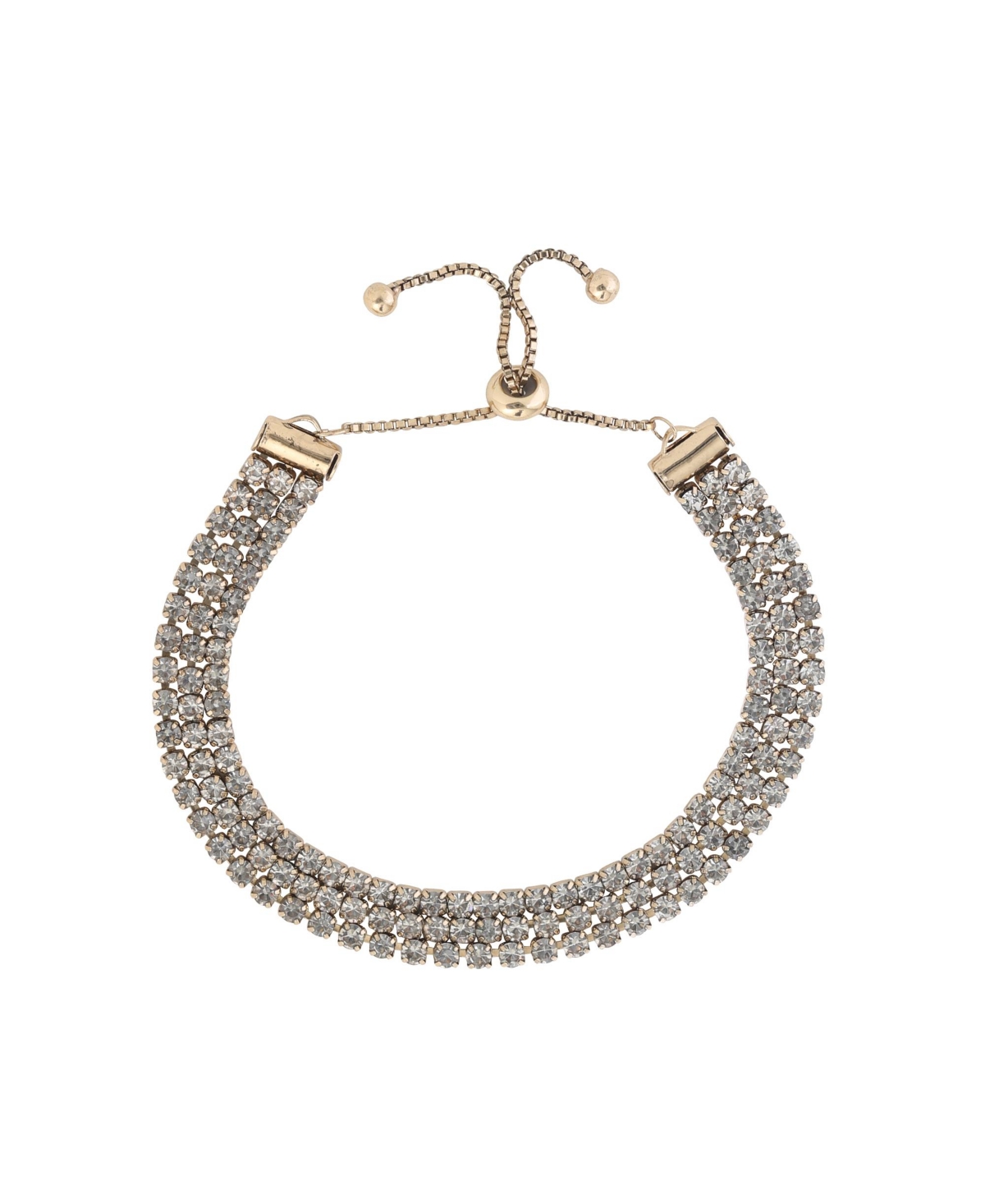 Click here for BCBGeneration Adjustable Triple Row Crystal Bracel... prices