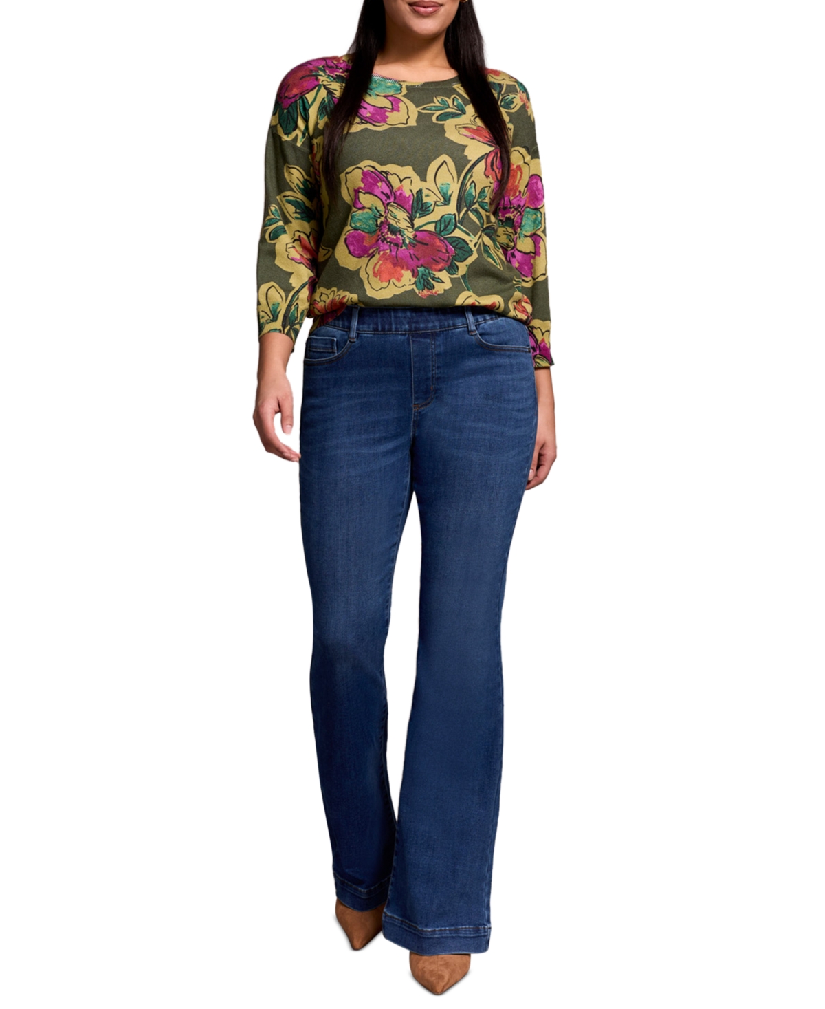 Click here for Tribal Womens Audrey Boundless Stretch Denim Pull-... prices