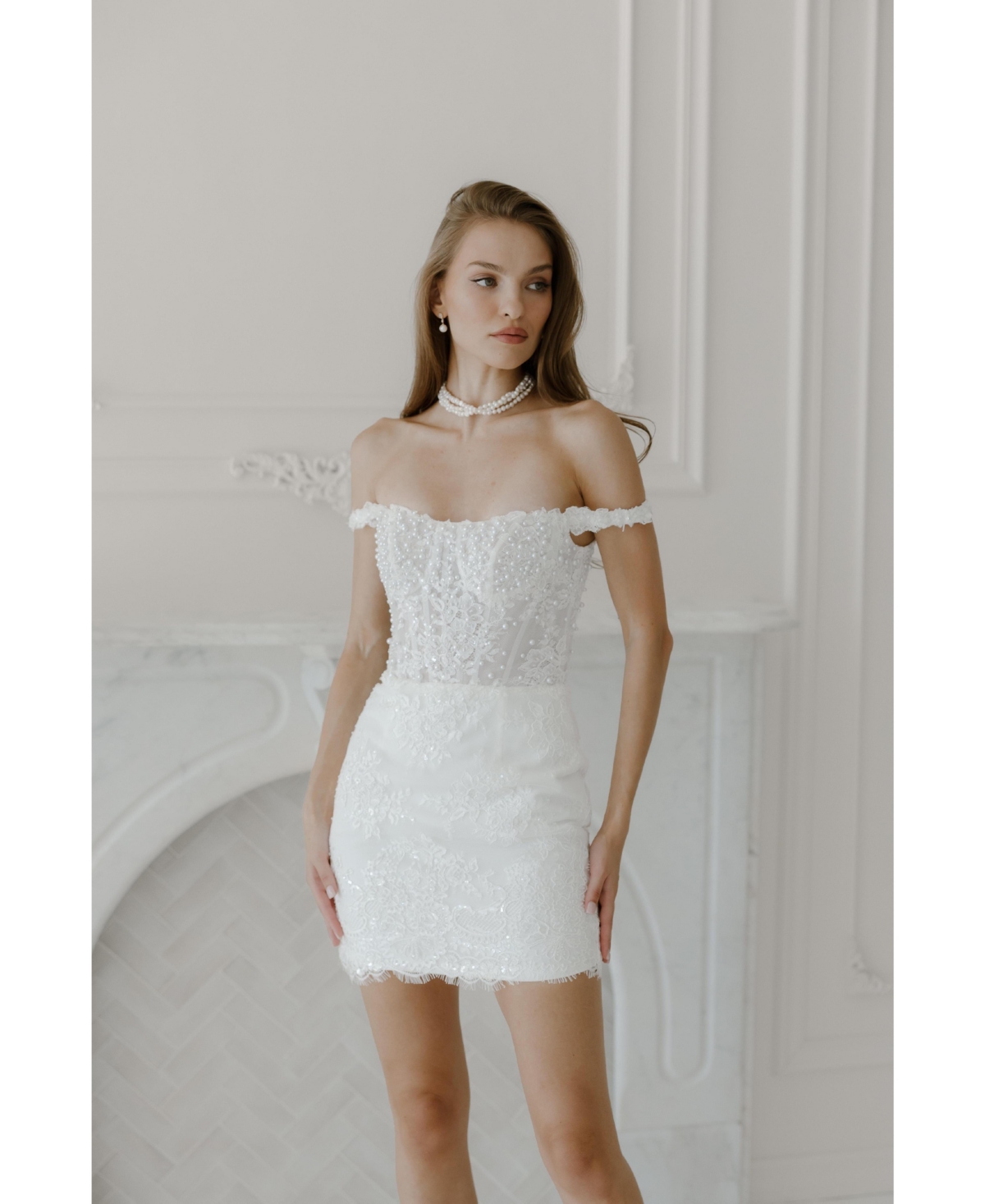 Click here for Untamed Petals Womens Estella Mini Dress - Ivory prices