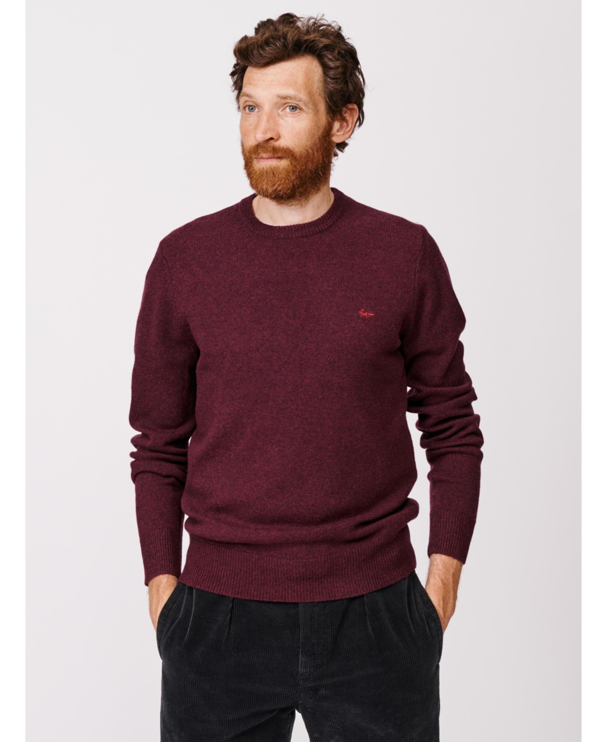 Click here for Aubin Mens Westbourne Crew Neck Sweater - Port prices