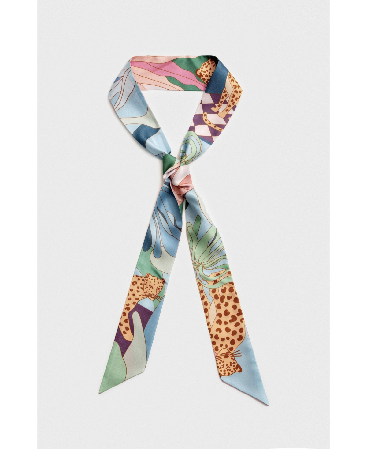 Click here for Jessie Zhao New York Silk Skinny Scarf Indoor Fore... prices