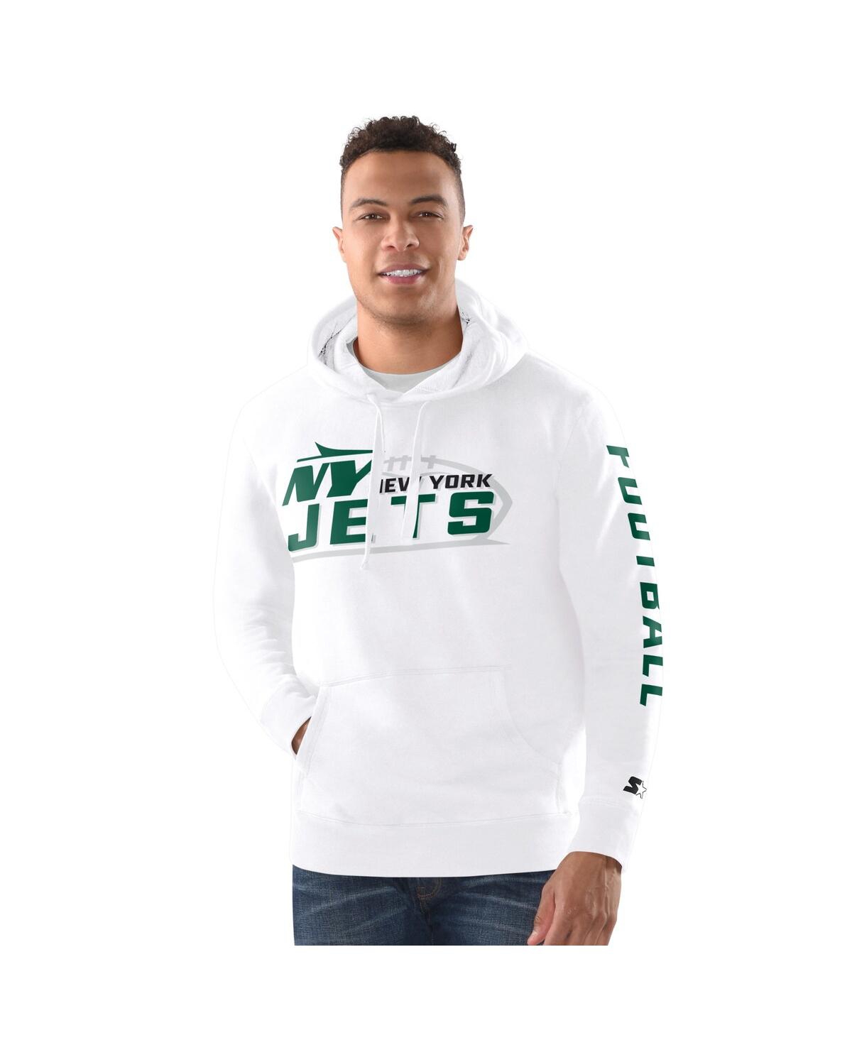 Click here for Starter Mens White New York Jets Pullover Hoodie -... prices