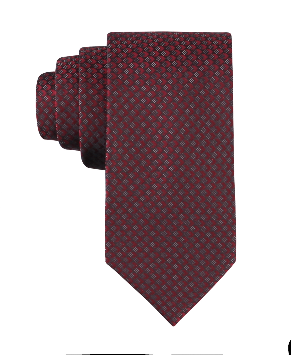 Click here for Calvin Klein Mens Logan Geometric Tie - Red prices