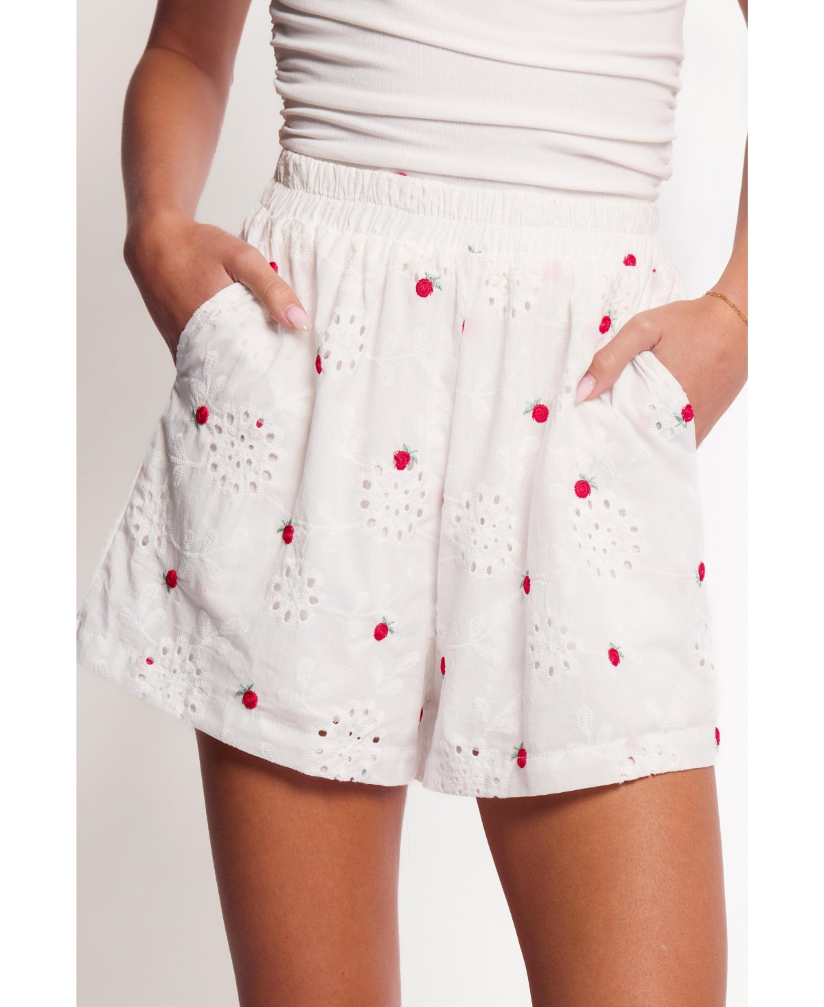 Click here for Petal and Pup Womens Aisha Shorts - White prices