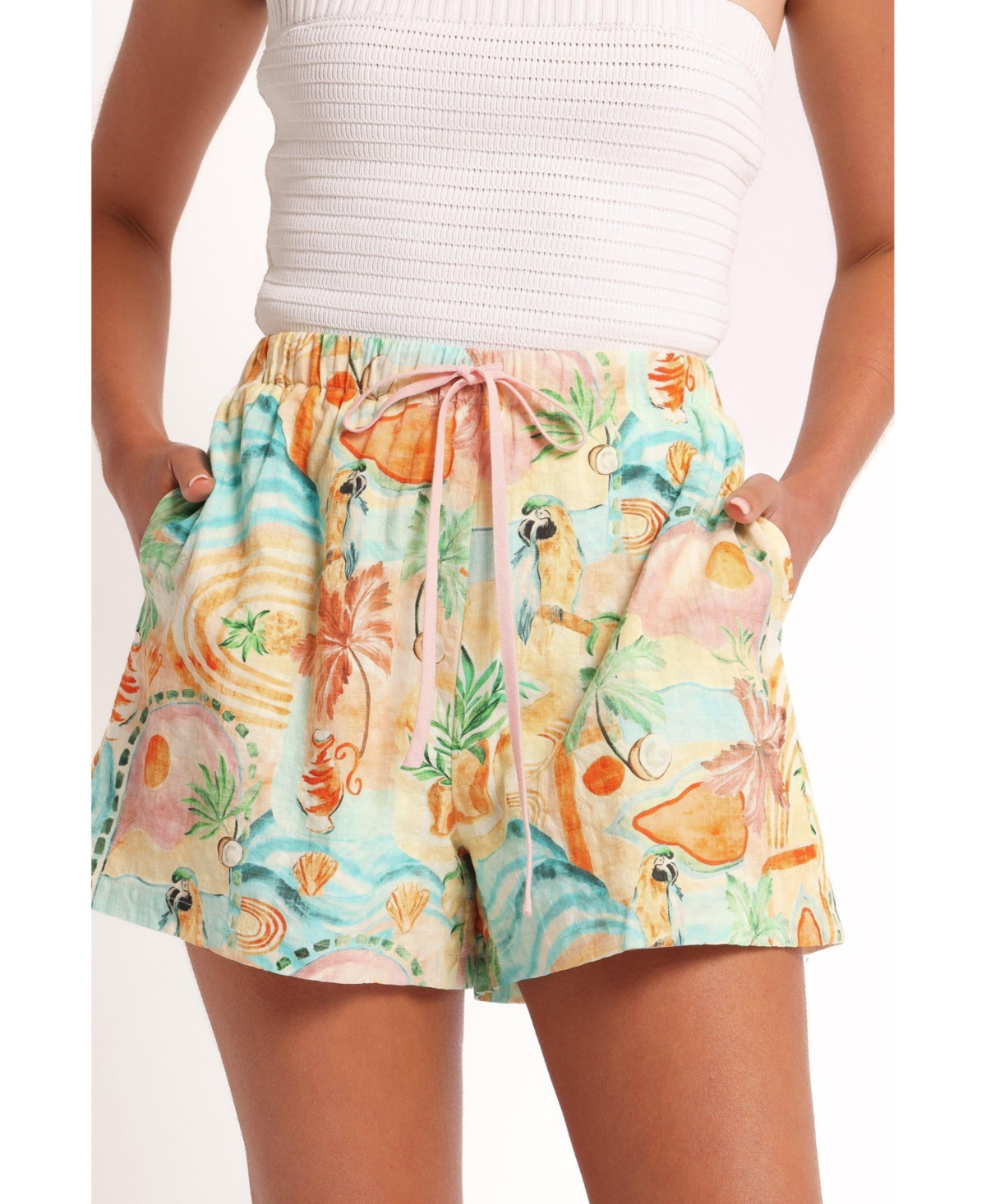Click here for Petal and Pup Womens Caspian Short - Golden Palm -... prices