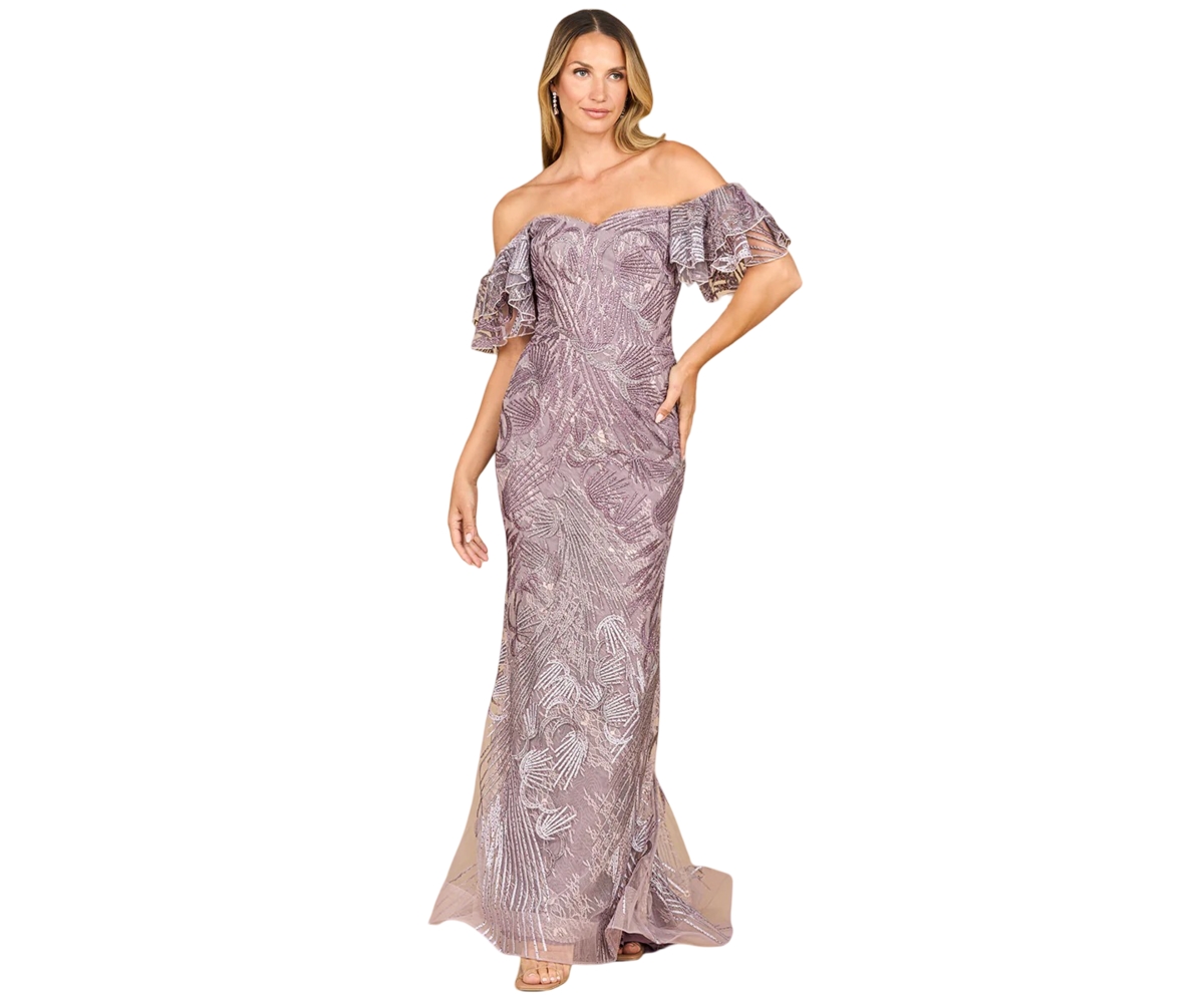 Click here for Lara Womens Off Shoulder Mermaid Lace Gown - Heath... prices