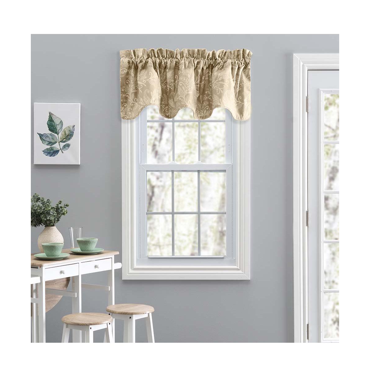 Click here for Ellis Curtain Lexington Leaf Pattern on Colored Gr... prices
