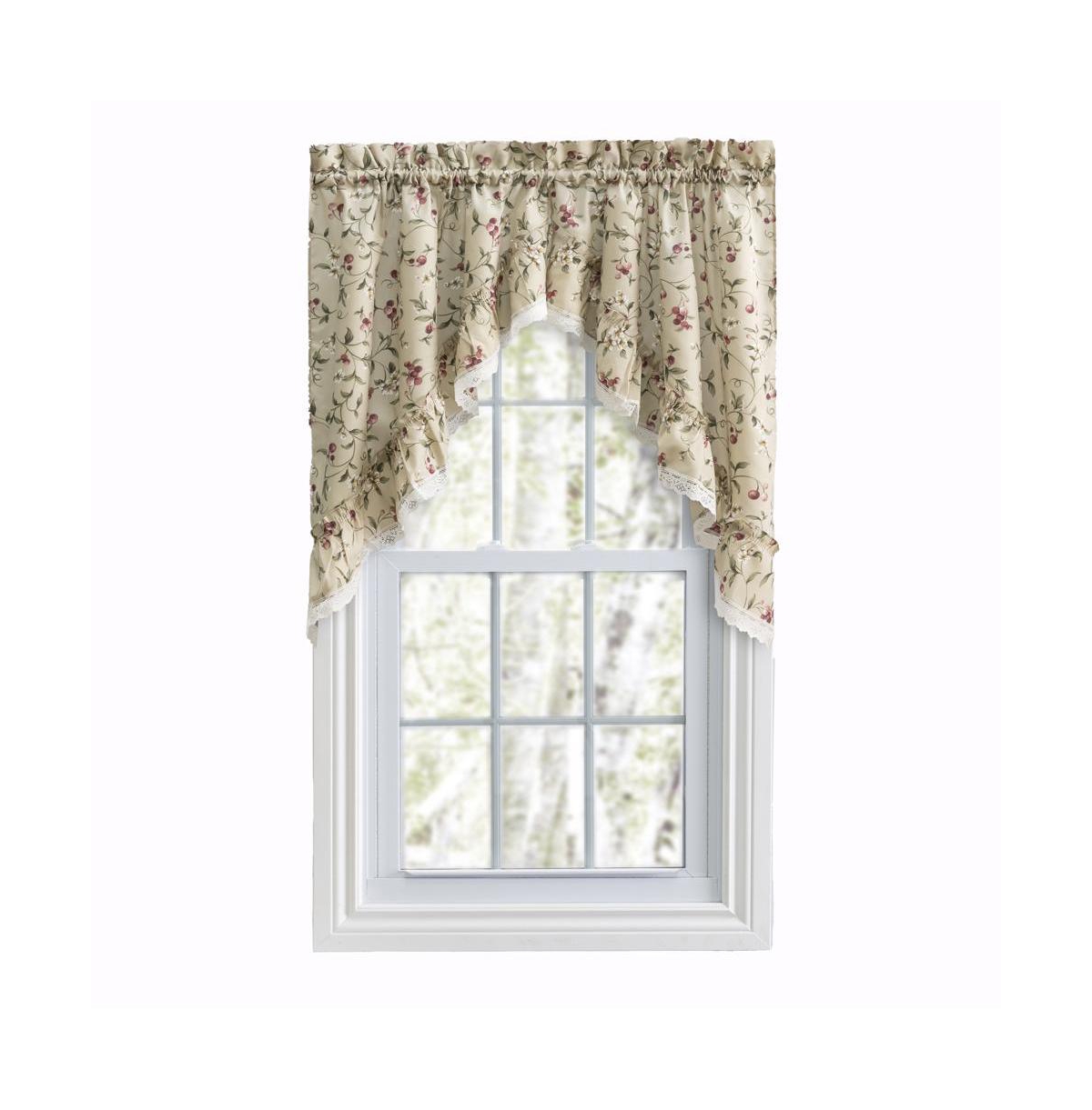 Click here for Ellis Curtain Cherries Ruffled 1.5" Rod Pocke... prices