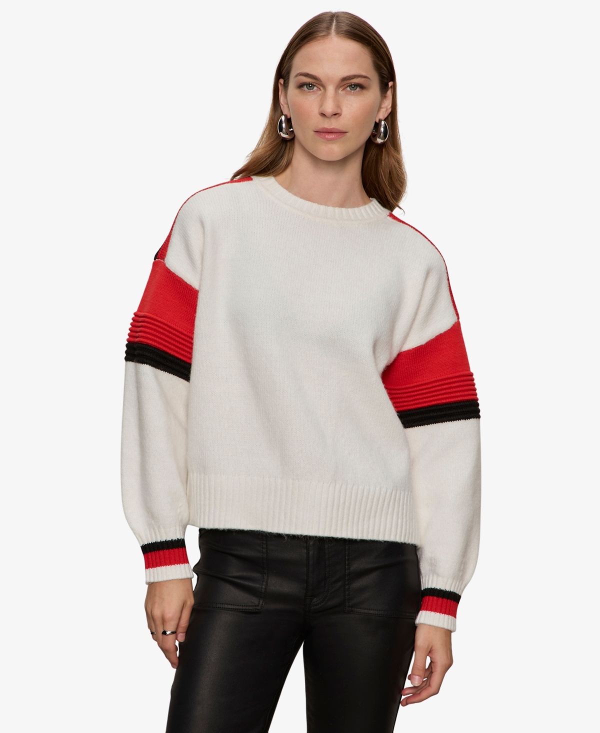 Click here for Sanctuary Womens Sporty Stripe Crewneck Sweater -... prices