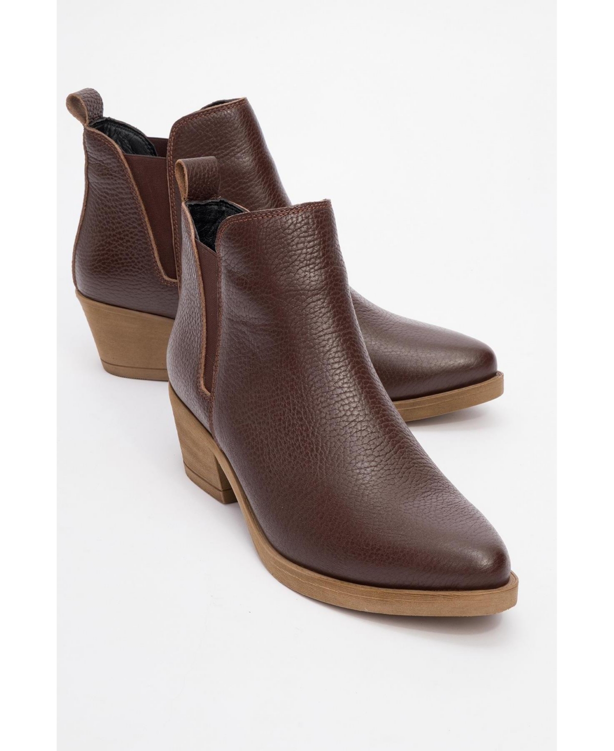 Click here for Forever & Always Shoes Dovena Leather Block Heel A... prices