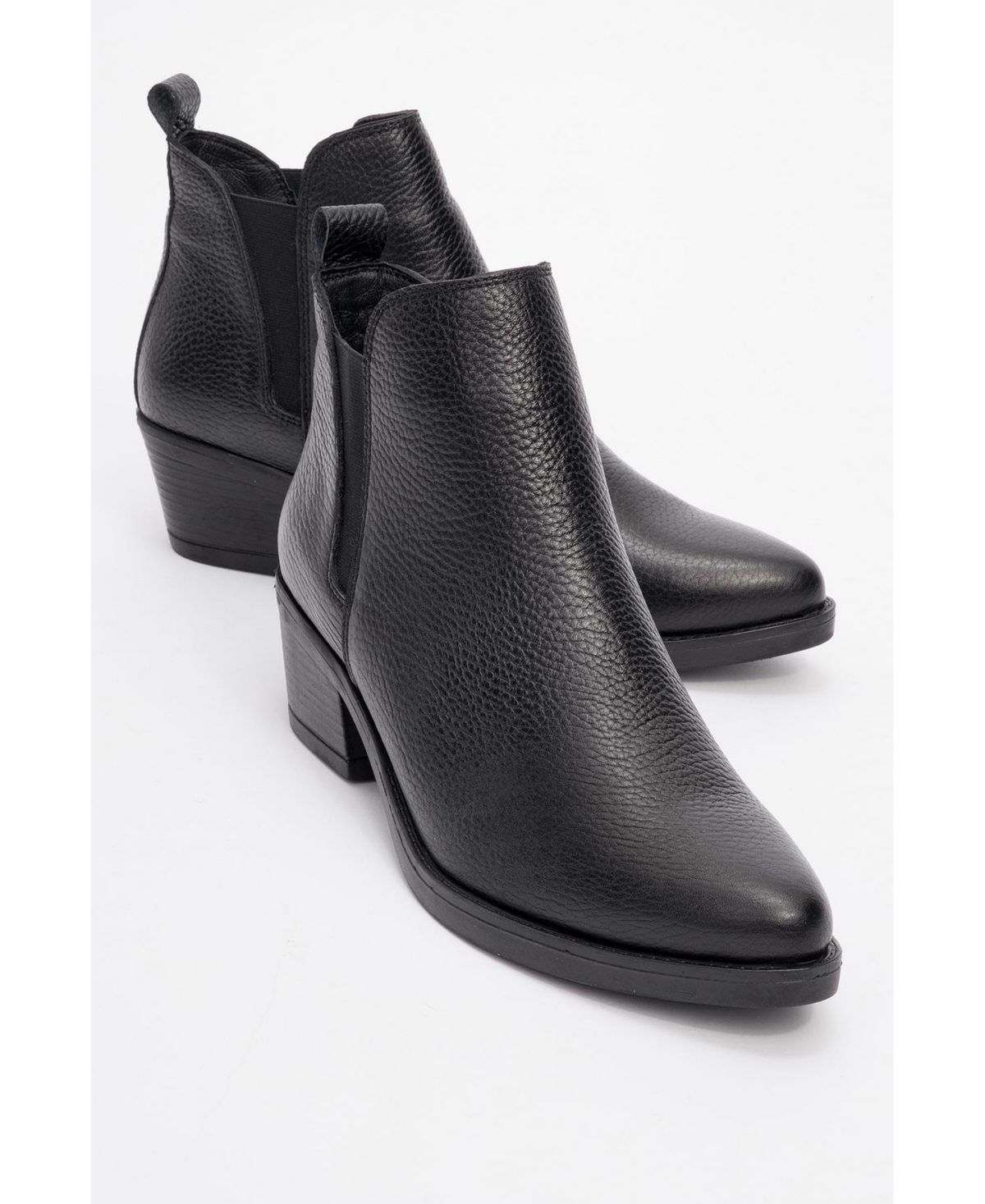 Click here for Forever & Always Shoes Dovena Leather Block Heel A... prices