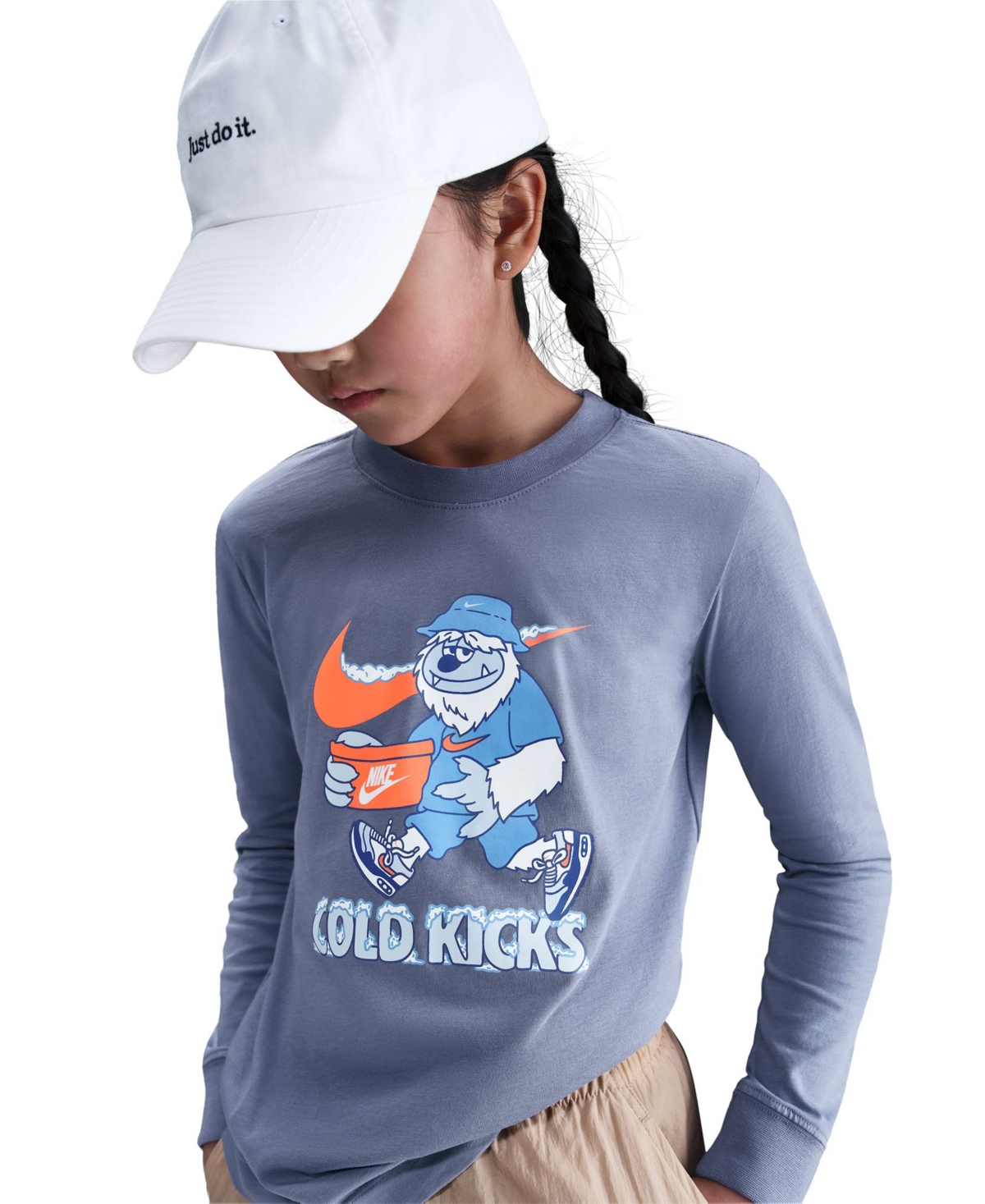 Click here for Nike Girls Sportswear Printed Long-Sleeve T-Shirt... prices