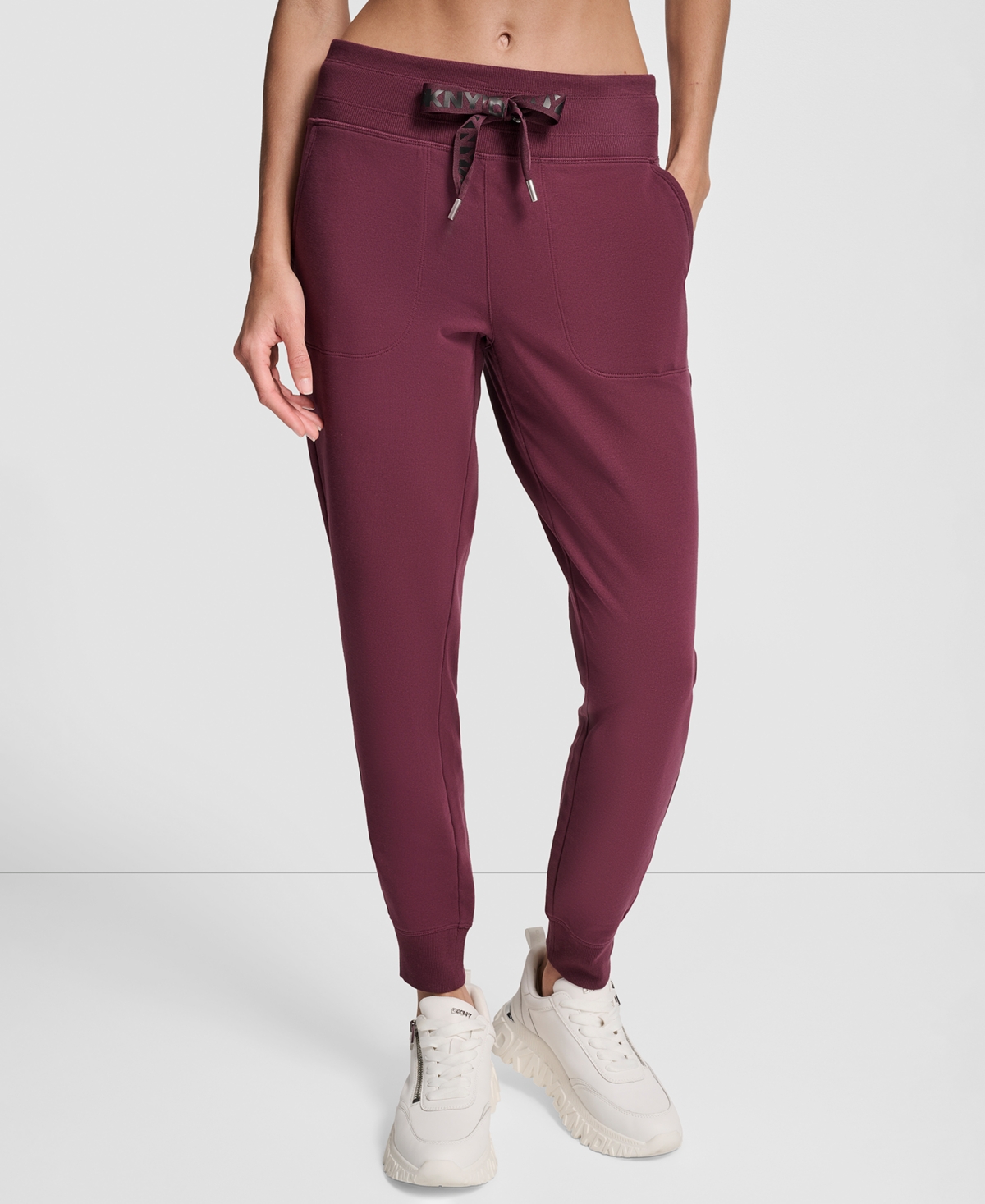 Click here for Dkny Sport Womens Logo-Drawstring High-Rise Jogger... prices