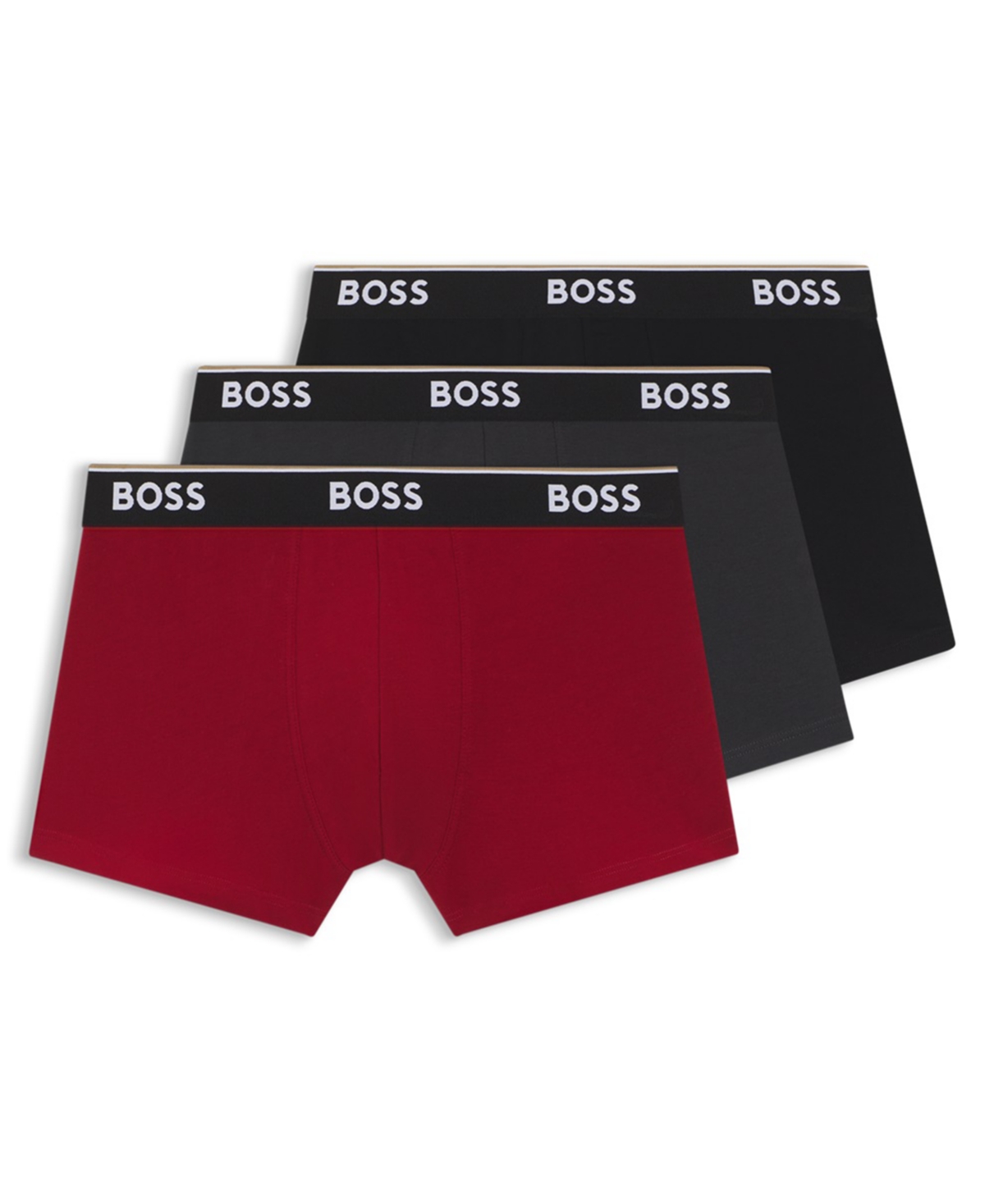 Click here for Hugo Boss Mens 3-Pack Power Regular Rise Trunk Und... prices