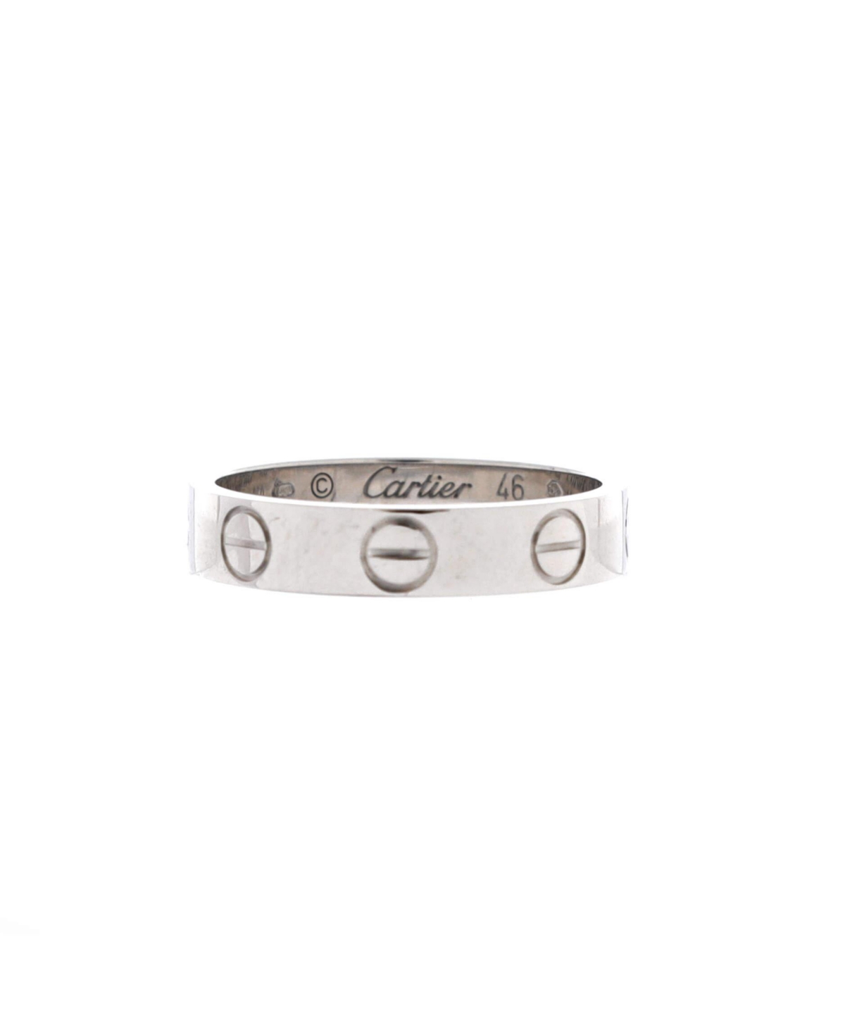 Click here for Pre-Owned Cartier Love Wedding Band Ring - 18k whi... prices