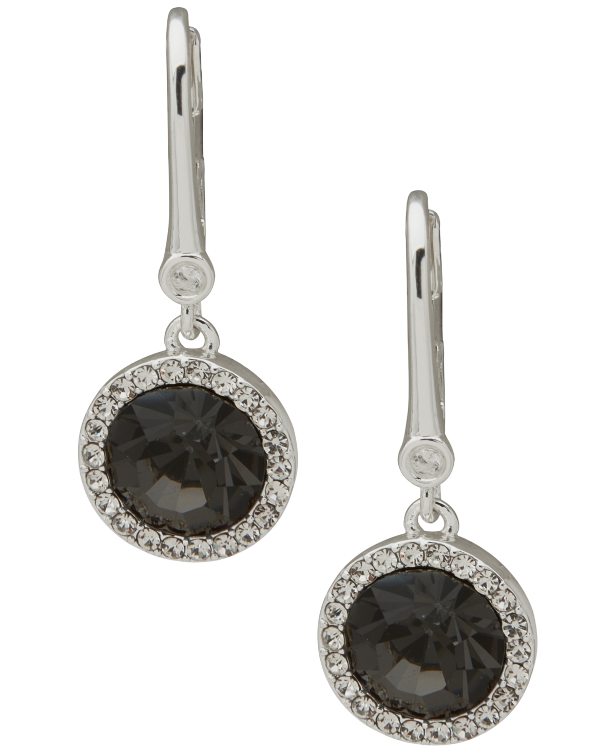 Click here for Dkny Glass Crystal Stone Inlay Drop Earrings - Gra... prices