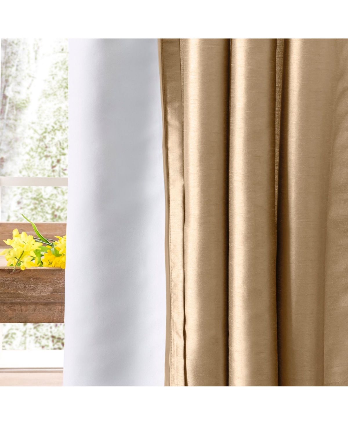 Click here for Ellis Curtain Luna Faux-Silk Rod Pocket/Back Tab T... prices