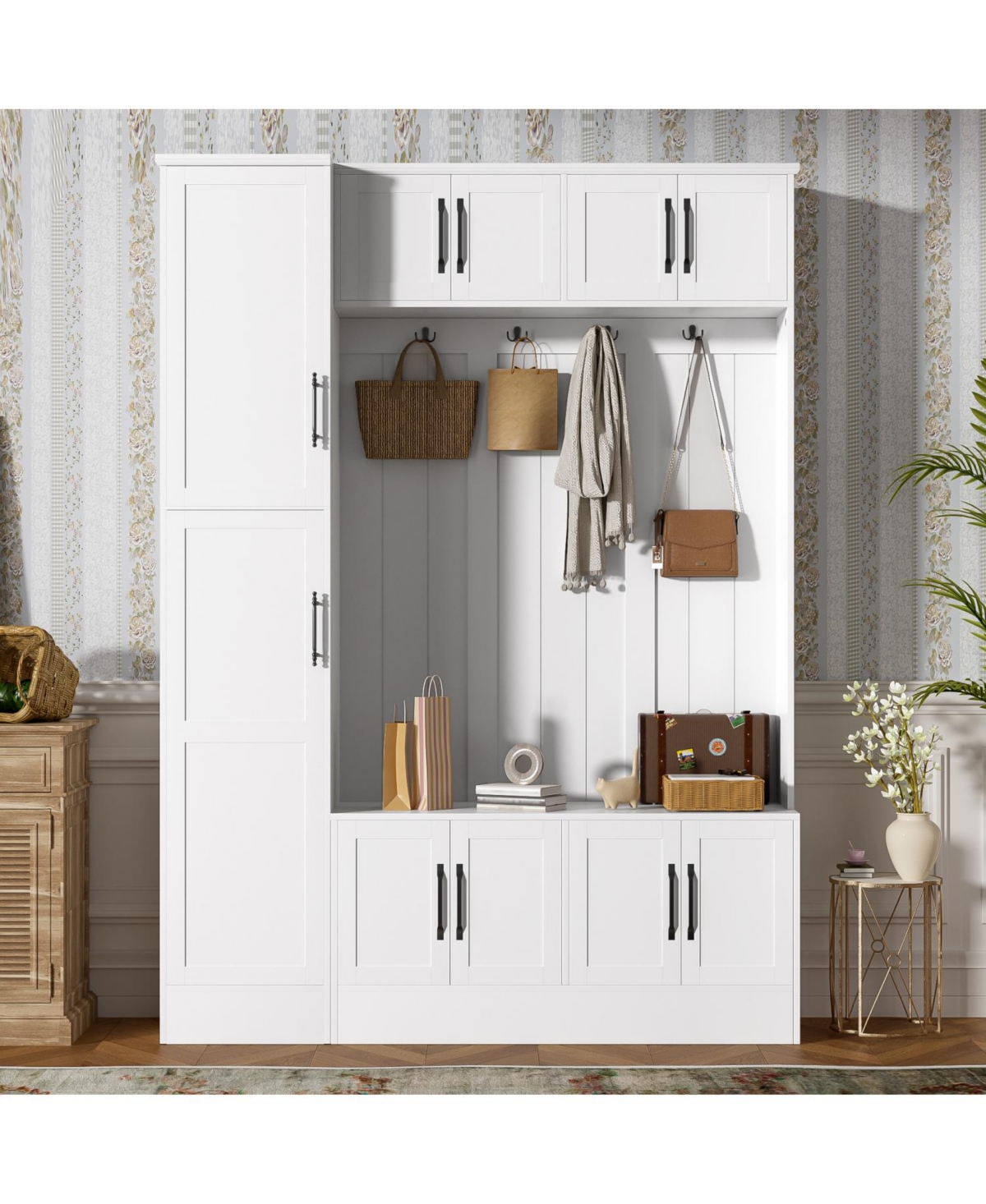 Click here for Streamdale Modern Hall Tree with Shoe Storage  Ben... prices