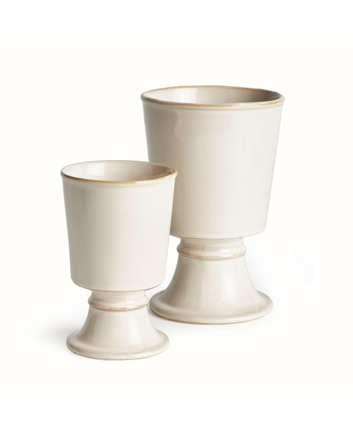 Click here for Kelcy Footed Cachepots Set of 2 - Beige/khaki prices