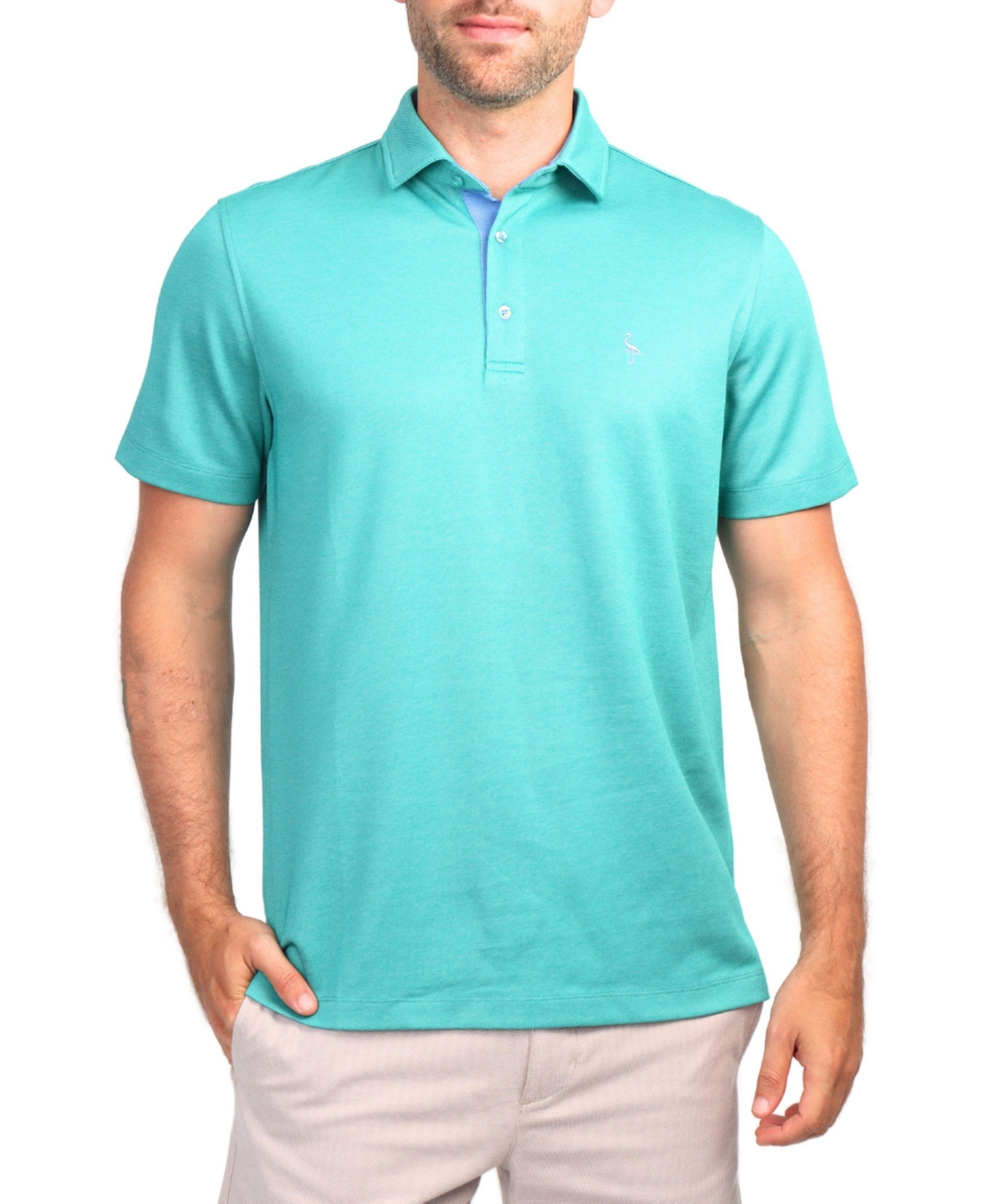 Click here for Tailorbyrd Mens Solid Modal Polo - Kelly green prices