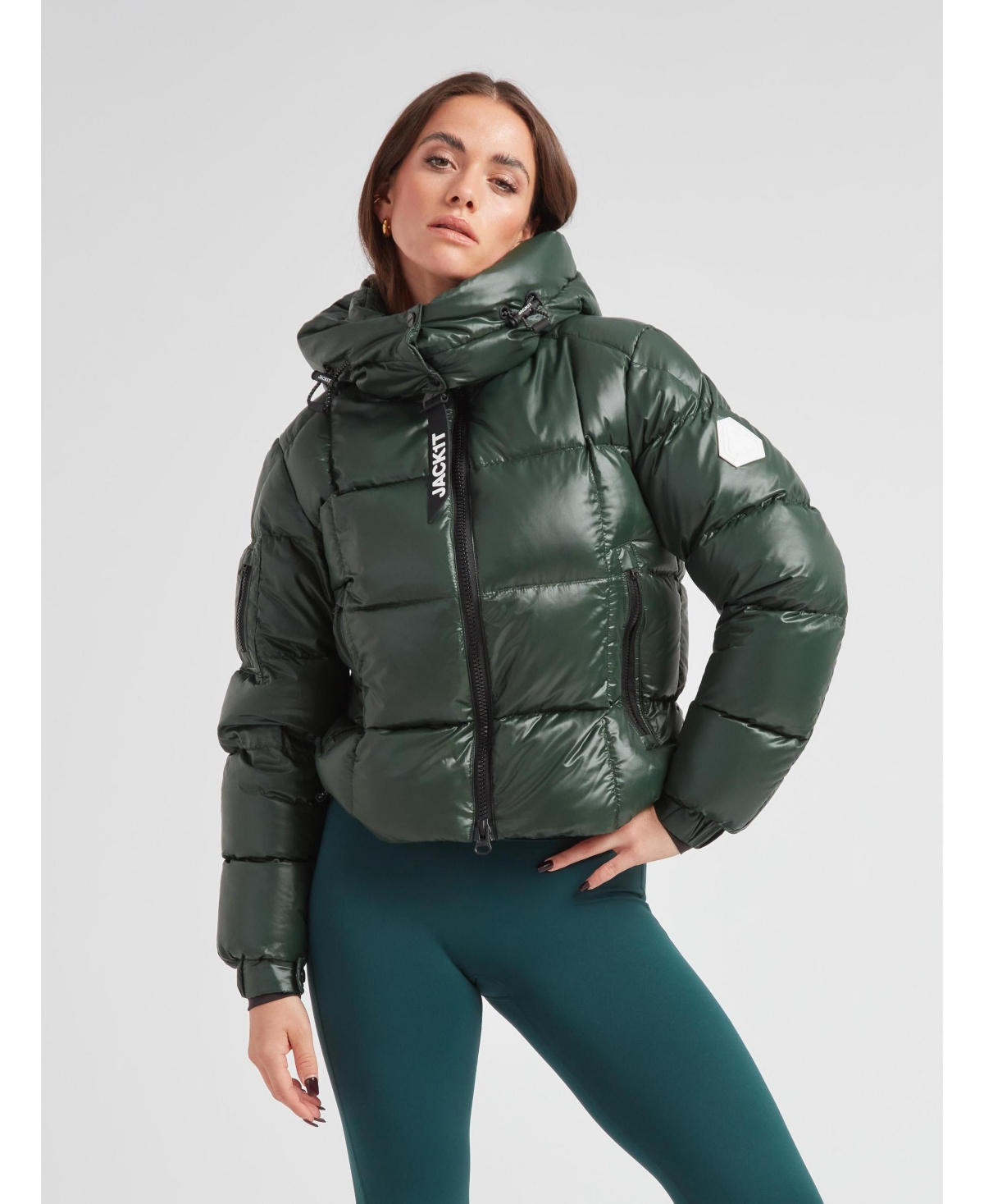 Click here for JACK1T Womens Ez Boxed Hooded Cropped Puffer Coat... prices