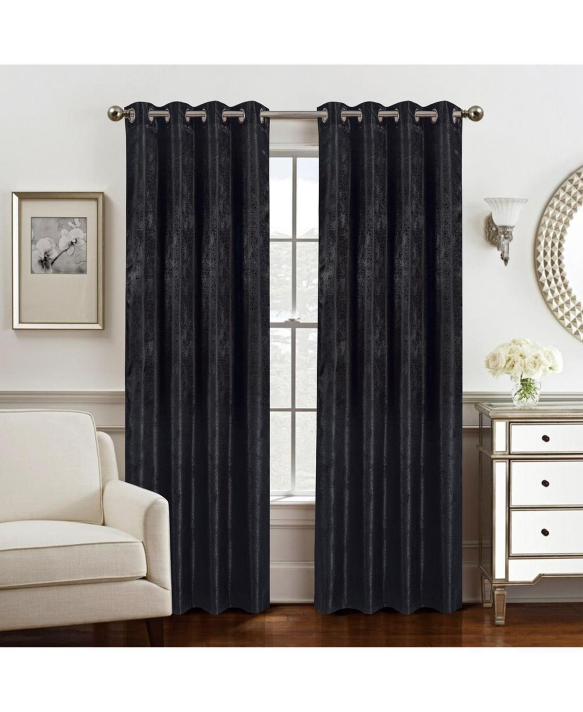 Click here for Olivia Gray Roxy Two Tone Jacquard Grommet Single... prices