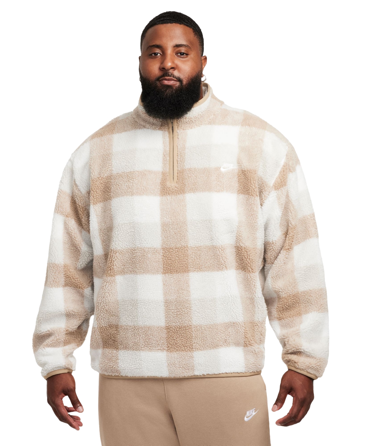 Click here for Nike Mens Club Winterized Half-Zip Sweatshirt - Kh... prices