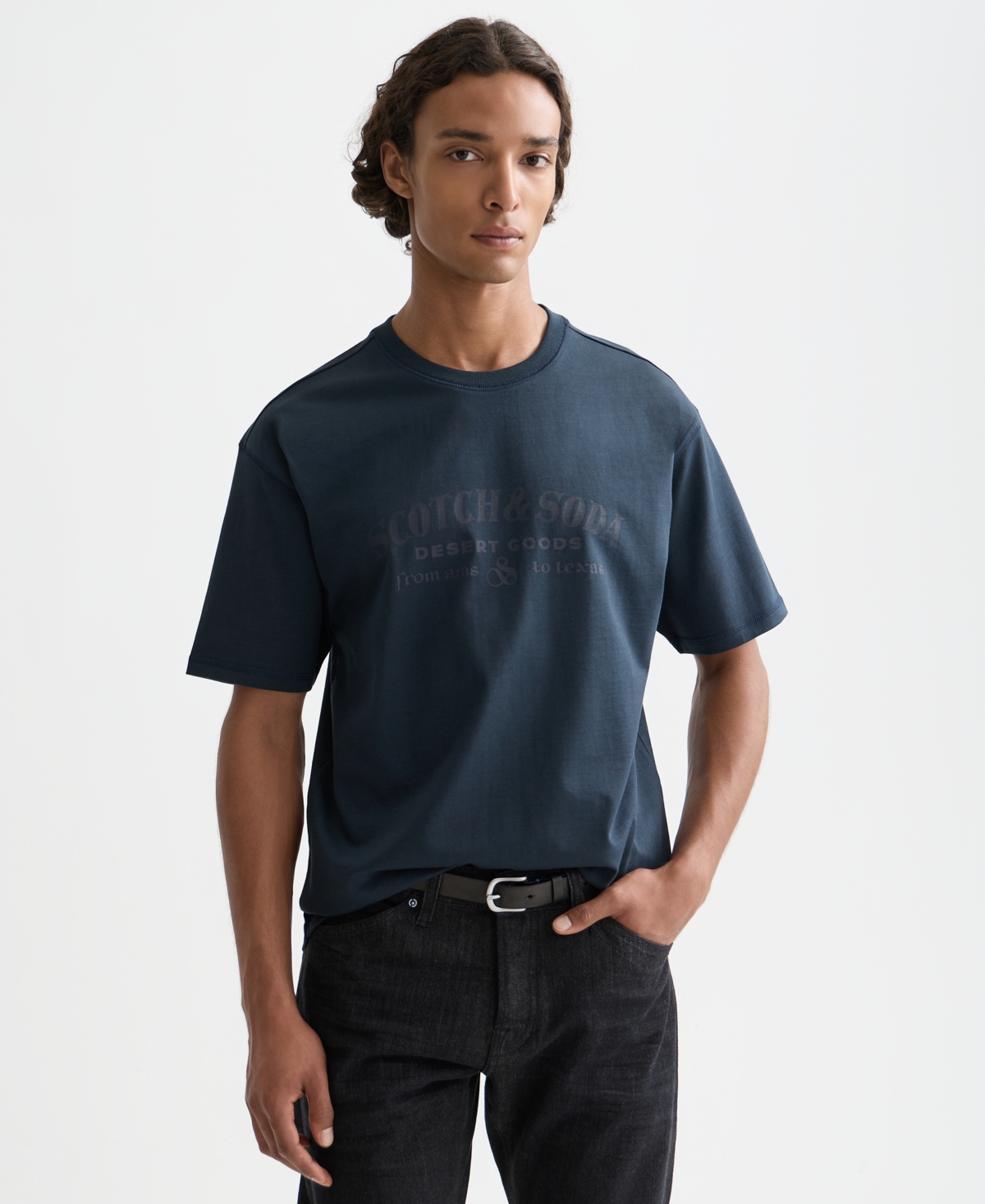 Click here for Scotch & Soda Mens Front Artwork Relaxed-Fit T-Shi... prices