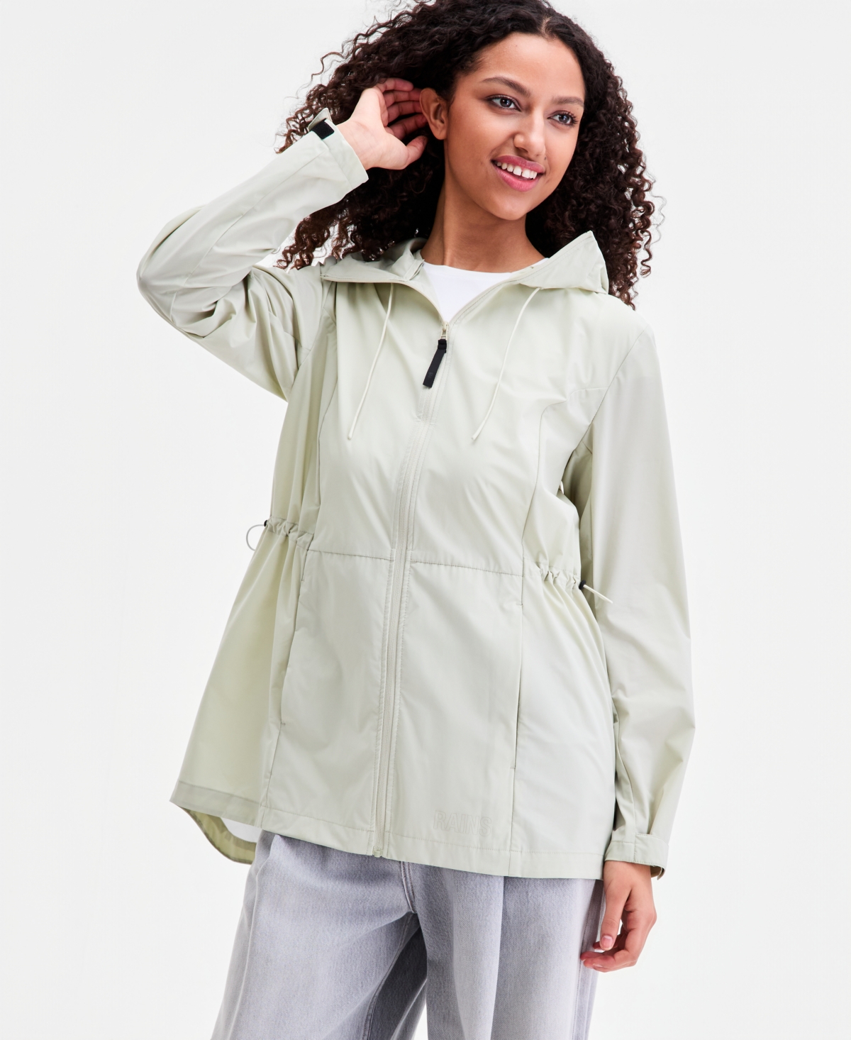 Click here for Rains Womens Mito Hooded Front-Zip Jacket - Daze prices