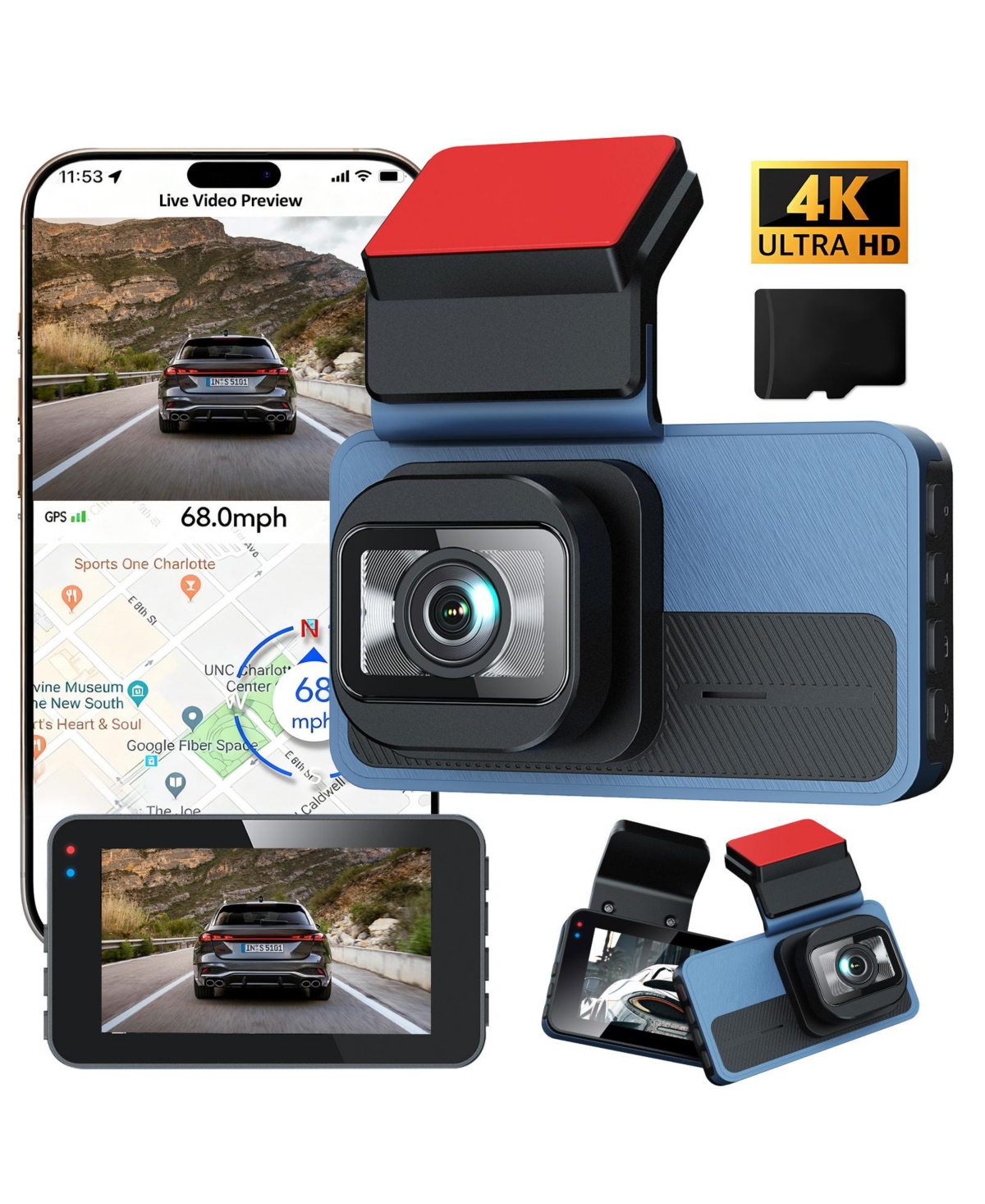 Click here for 4K Front and 1080P Rear Dash Cam – Dual Car... prices