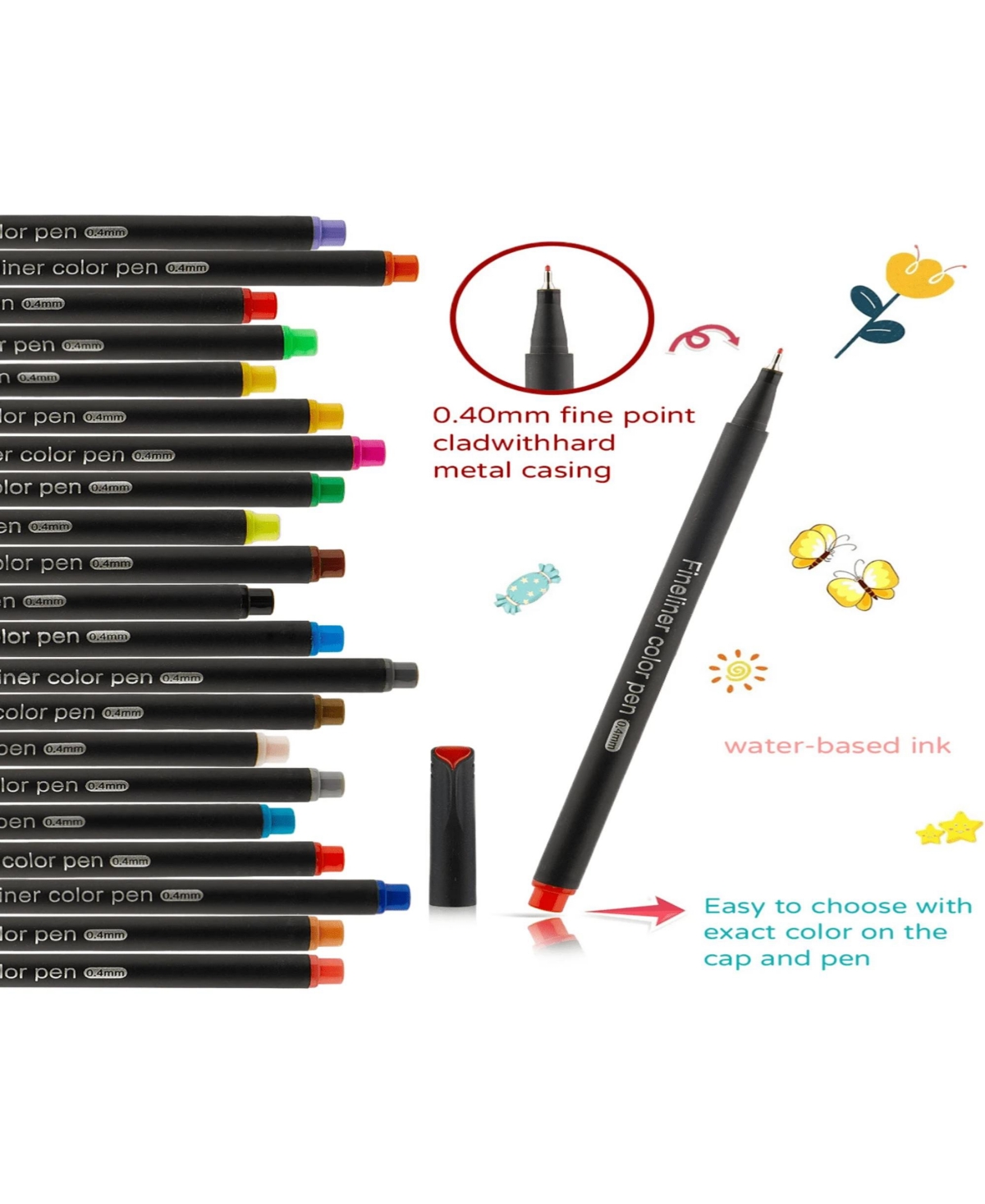 Click here for Htutwoo 36 Colors Fineliner Pens Set  0.4mm Ultra... prices