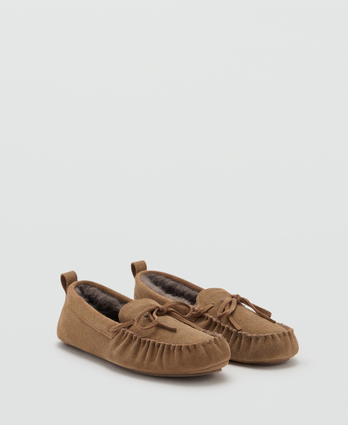 Click here for Mango Womens Shearling Lining Leather Moccasins -... prices