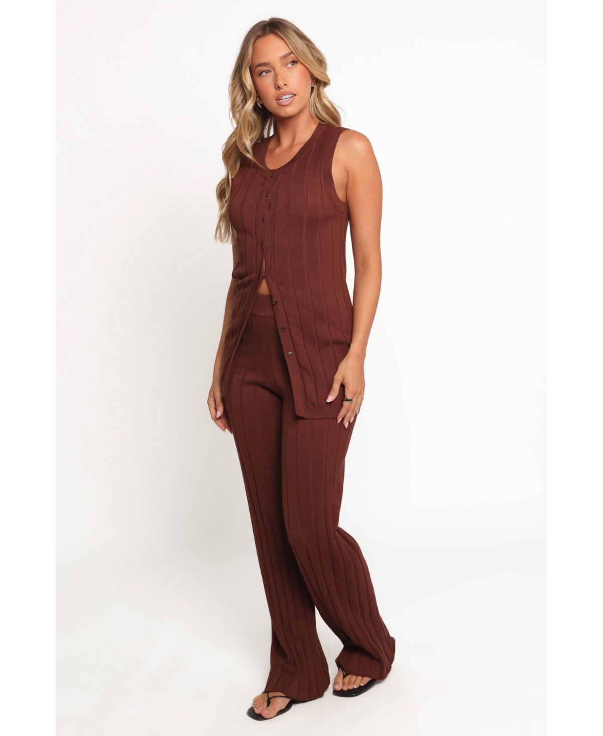 Click here for Petal and Pup Womens Bowery Knit Set - Chocolate -... prices