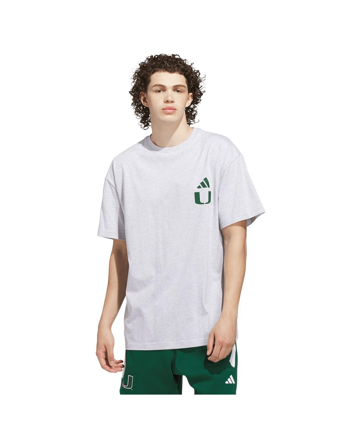 Click here for Adidas Mens Gray Miami Hurricanes Off-Court T-Shir... prices