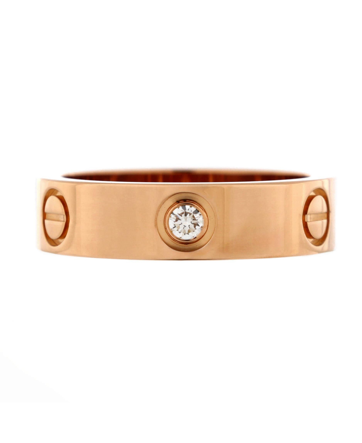Click here for Pre-Owned Cartier Love 3 Diamonds Band Ring - 18k... prices