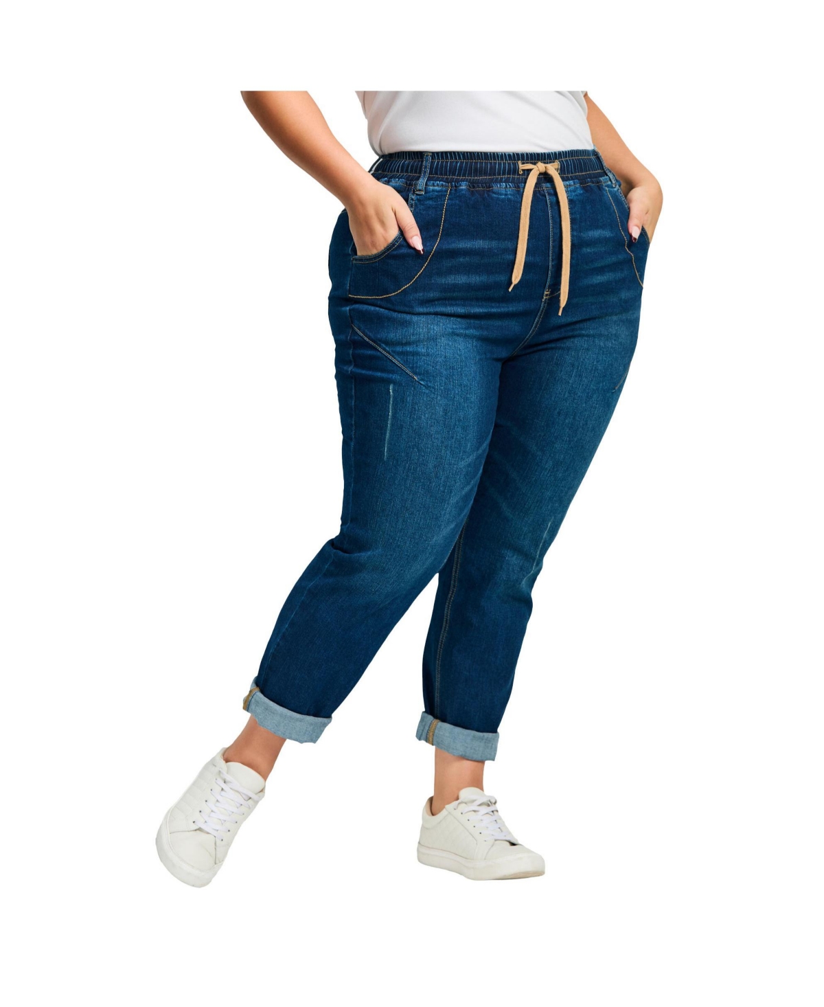 Click here for Avenue Womens Taliah Denim Jogger - Dark wash prices