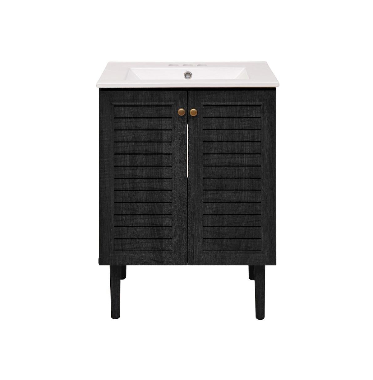 Click here for 24" Freestanding Bathroom Vanity in Black Oak... prices