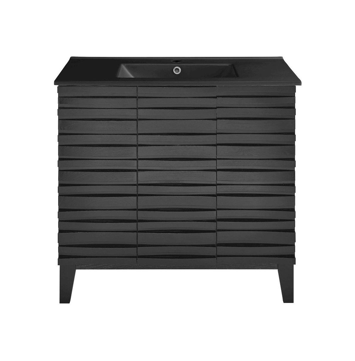 Click here for Swiss Madison Cascade 36 in. Black Oak Bathroom Va... prices