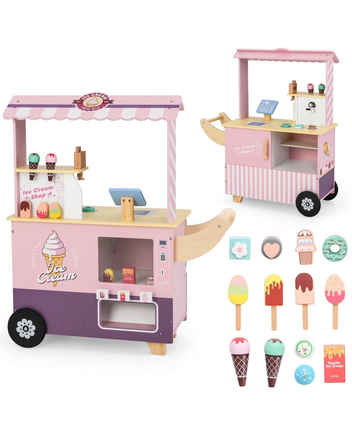 Click here for Kids Ice Cream Truck Pretend Play Set for Toddlers... prices