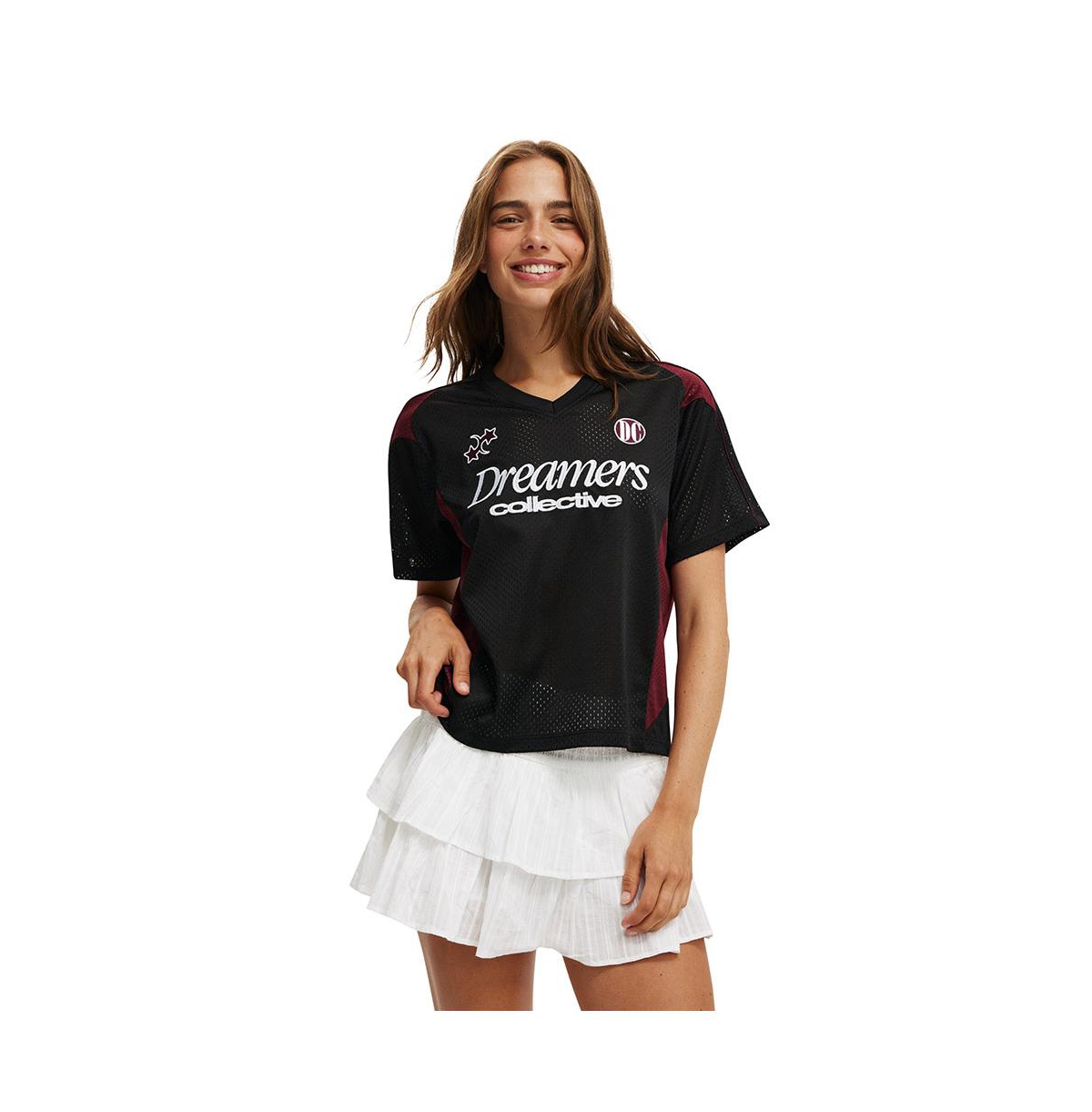 Click here for Cotton On Womens V Neck Regular Cropped Graphic Te... prices