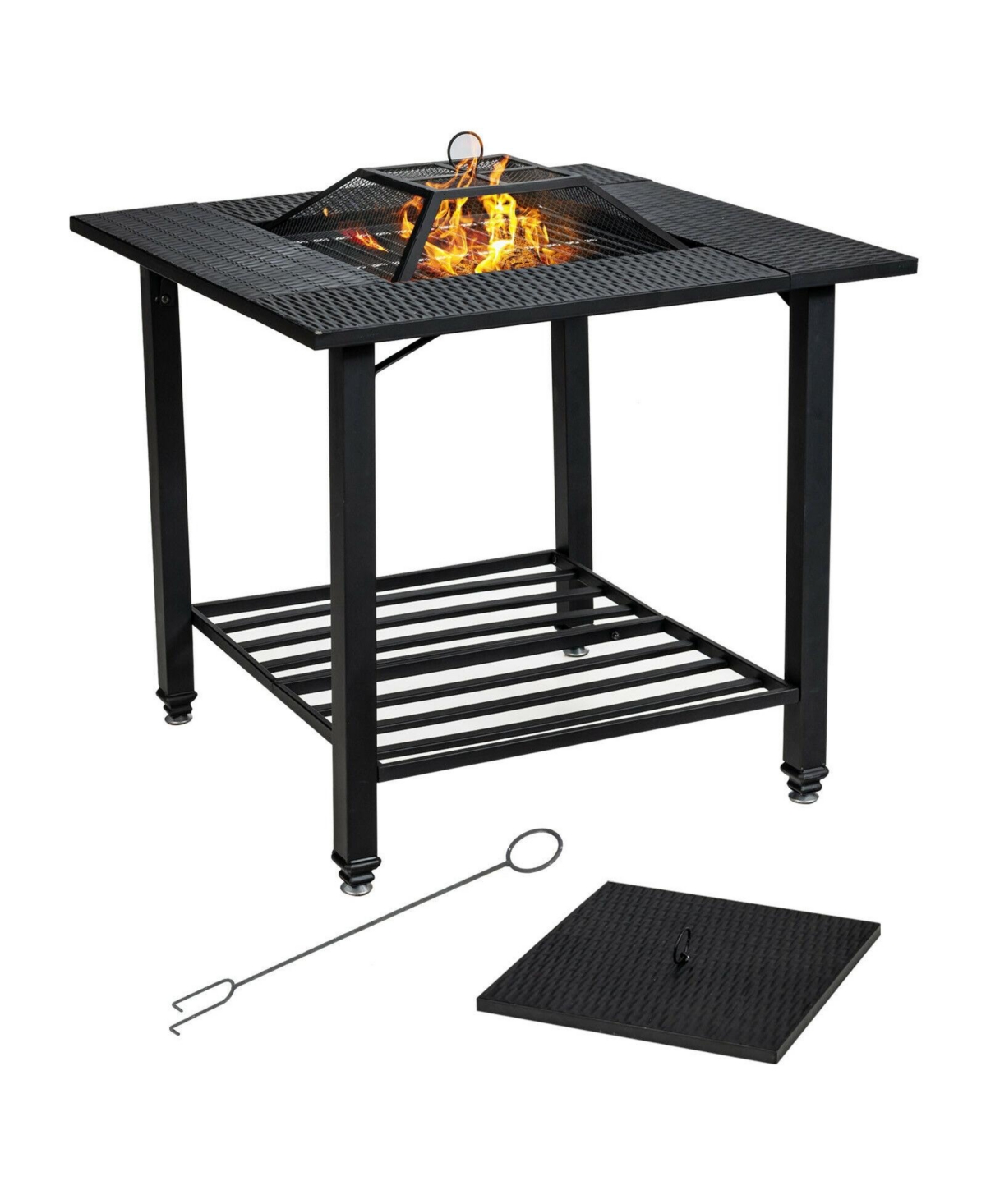 Click here for 31 Feet Outdoor Fire Pit Dining Table with Cooking... prices