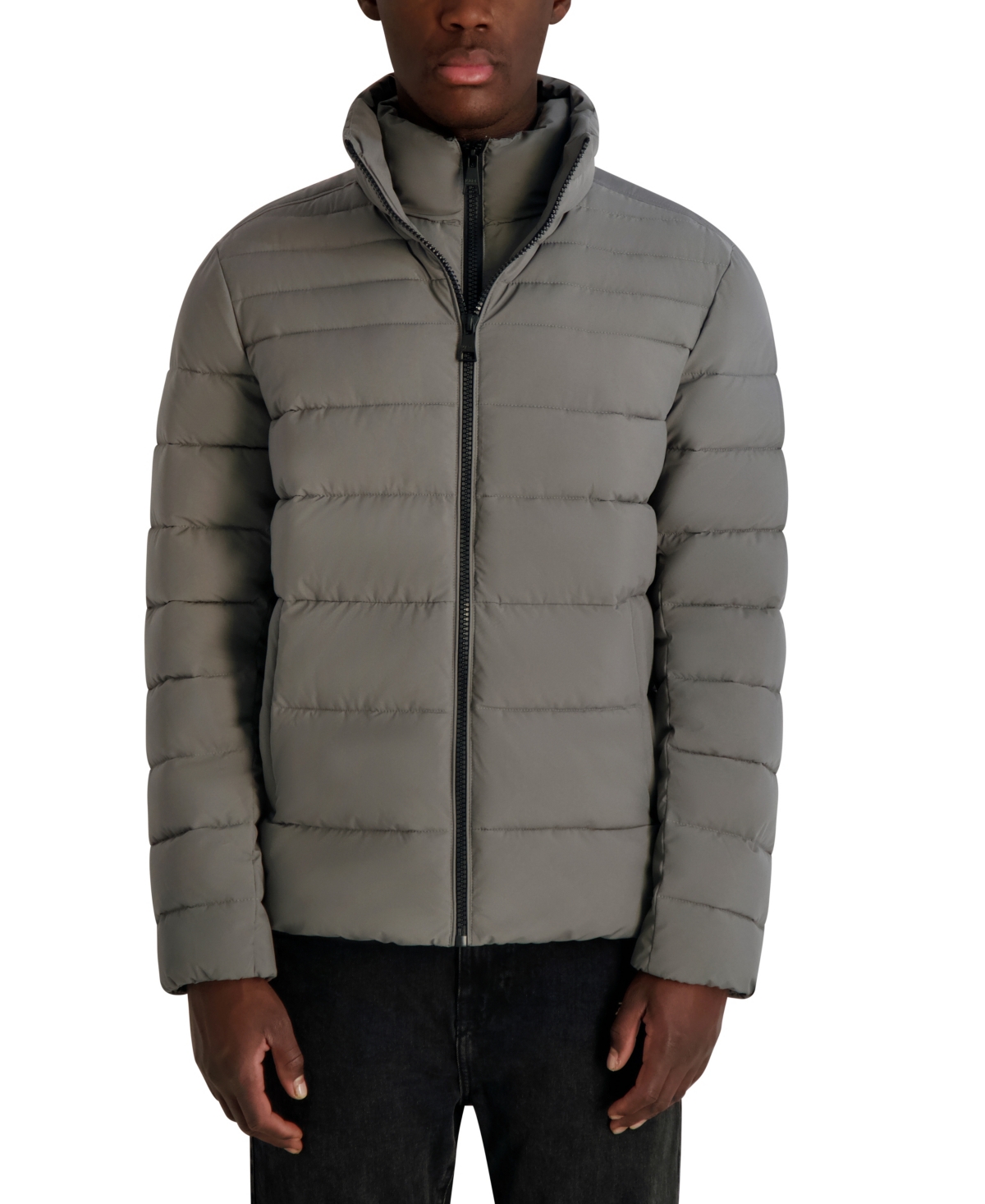 Click here for Karl Lagerfeld Paris Mens Mid Weight Puffer - Char... prices