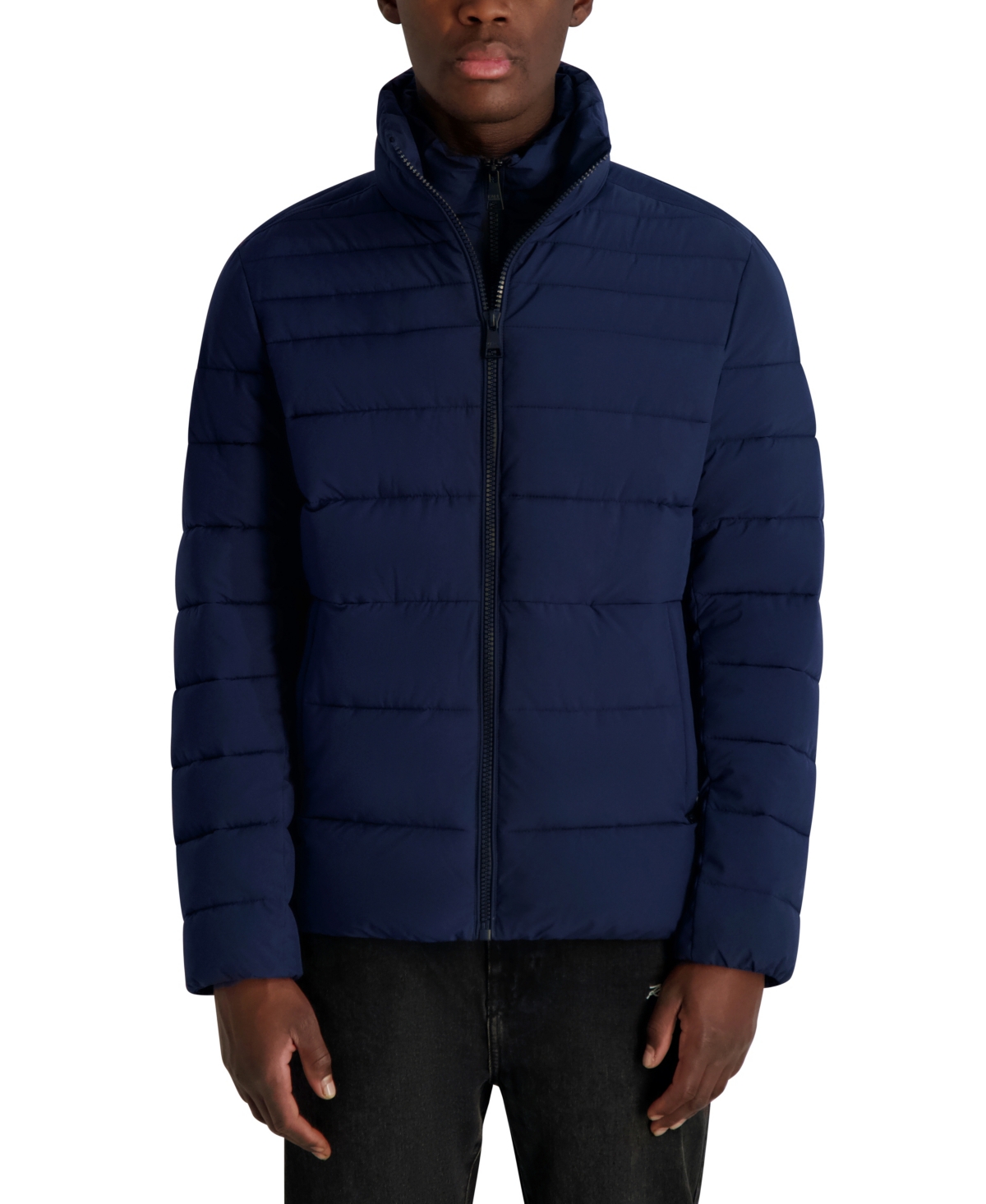 Click here for Karl Lagerfeld Paris Mens Mid Weight Puffer - Navy prices