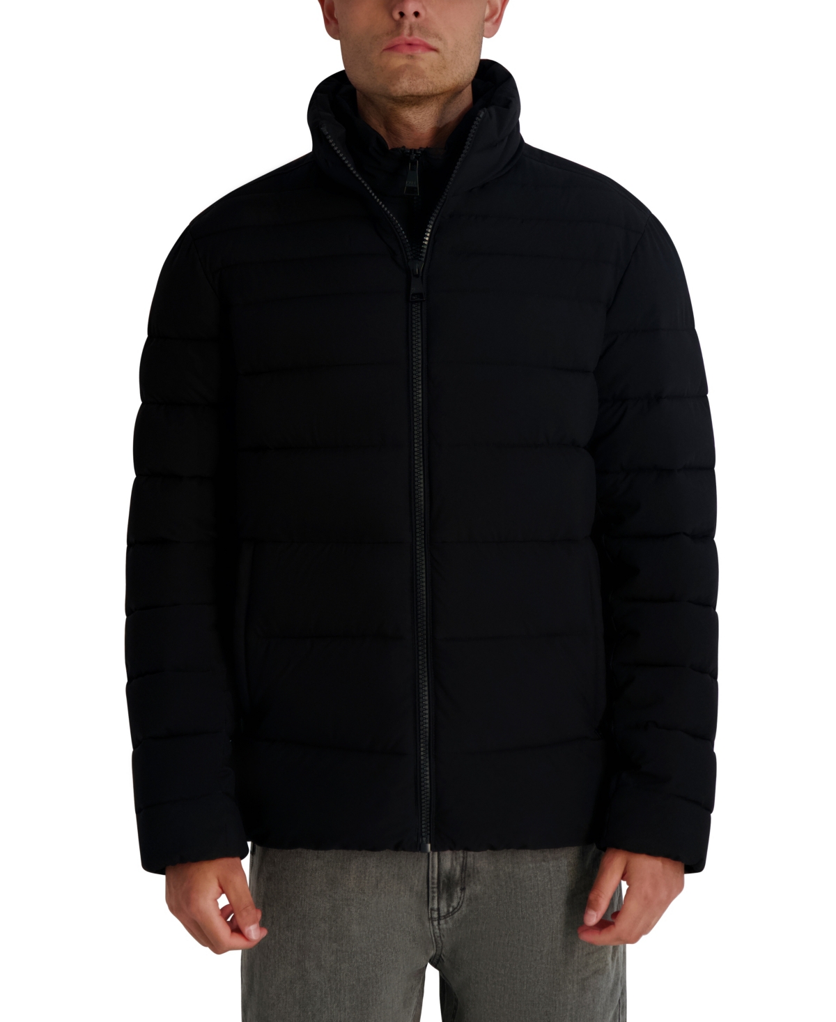 Click here for Karl Lagerfeld Paris Mens Mid Weight Puffer - Blac... prices