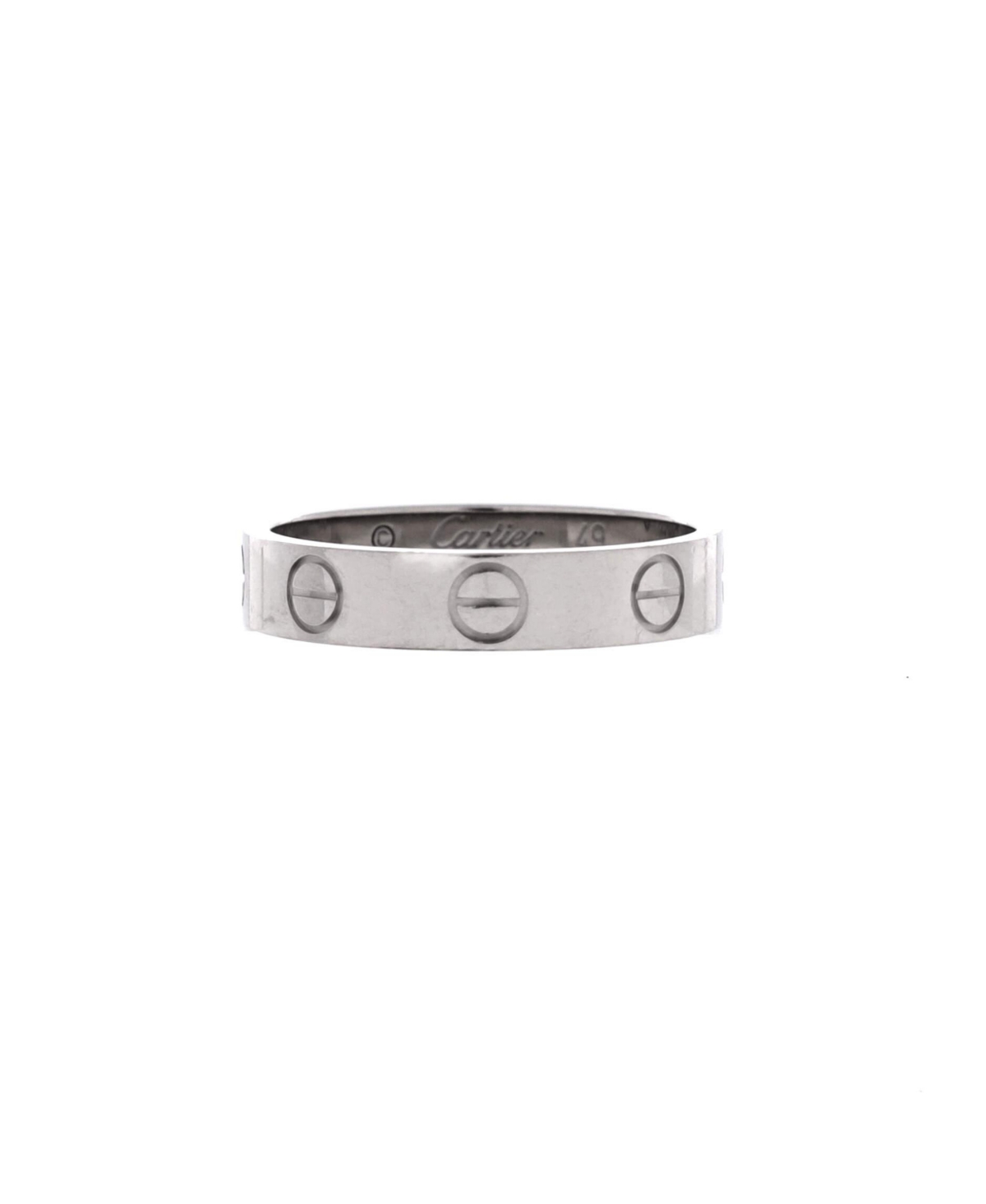 Click here for Pre-Owned Cartier Love Wedding Band Ring - 18k whi... prices