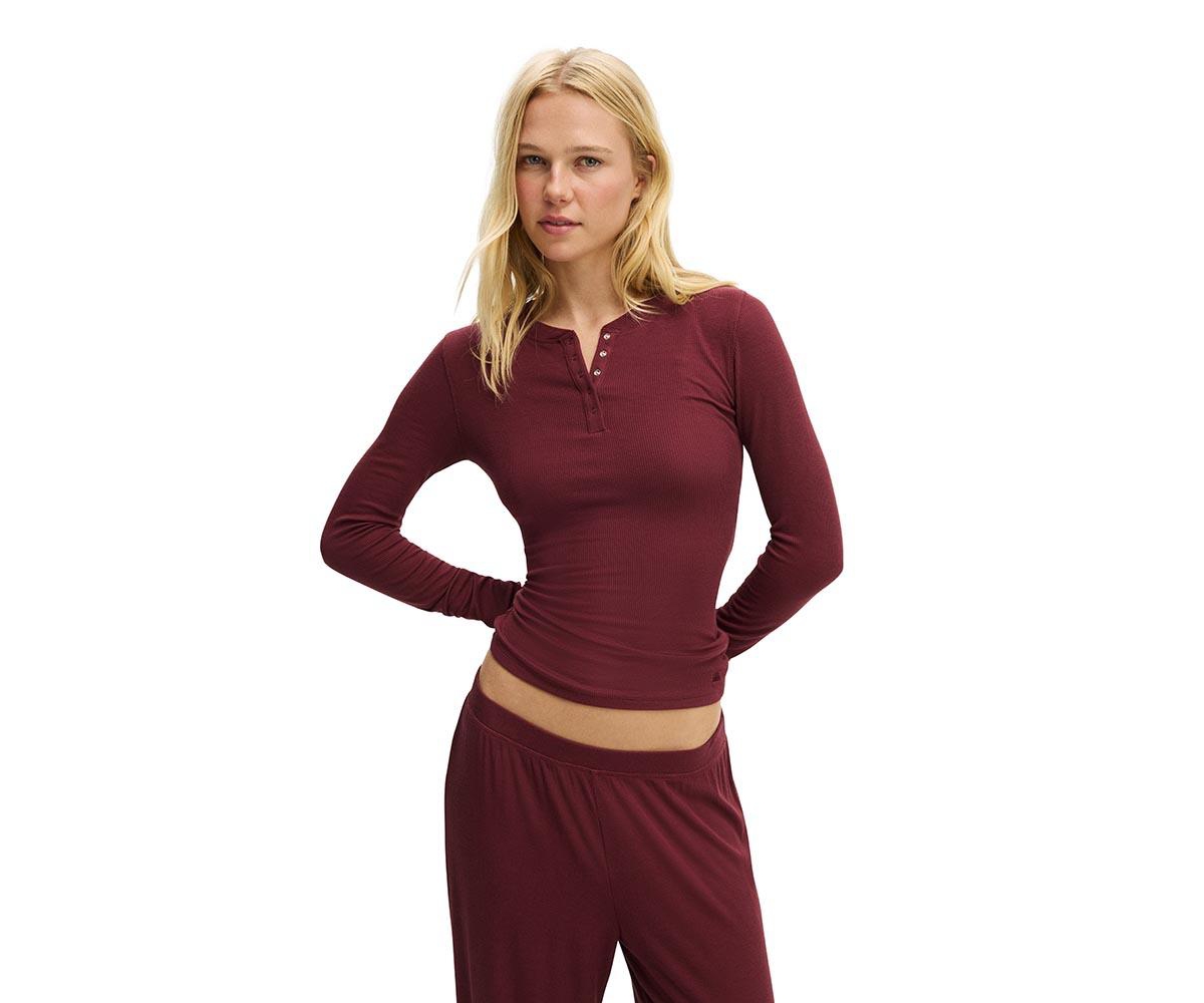Click here for Cotton On Womens Sleep Recovery Henley Long Sleeve... prices