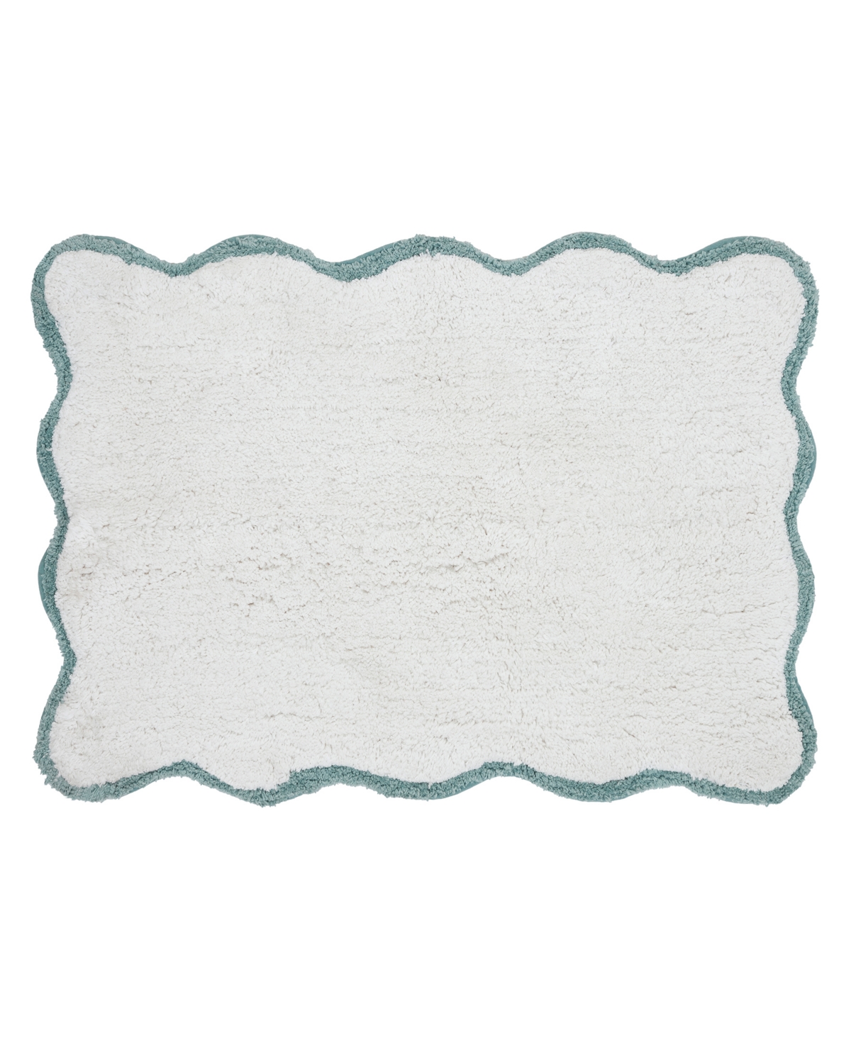 Click here for Vcny Home Scallop Cotton Bath Rug  17 x 24 - Aqua prices