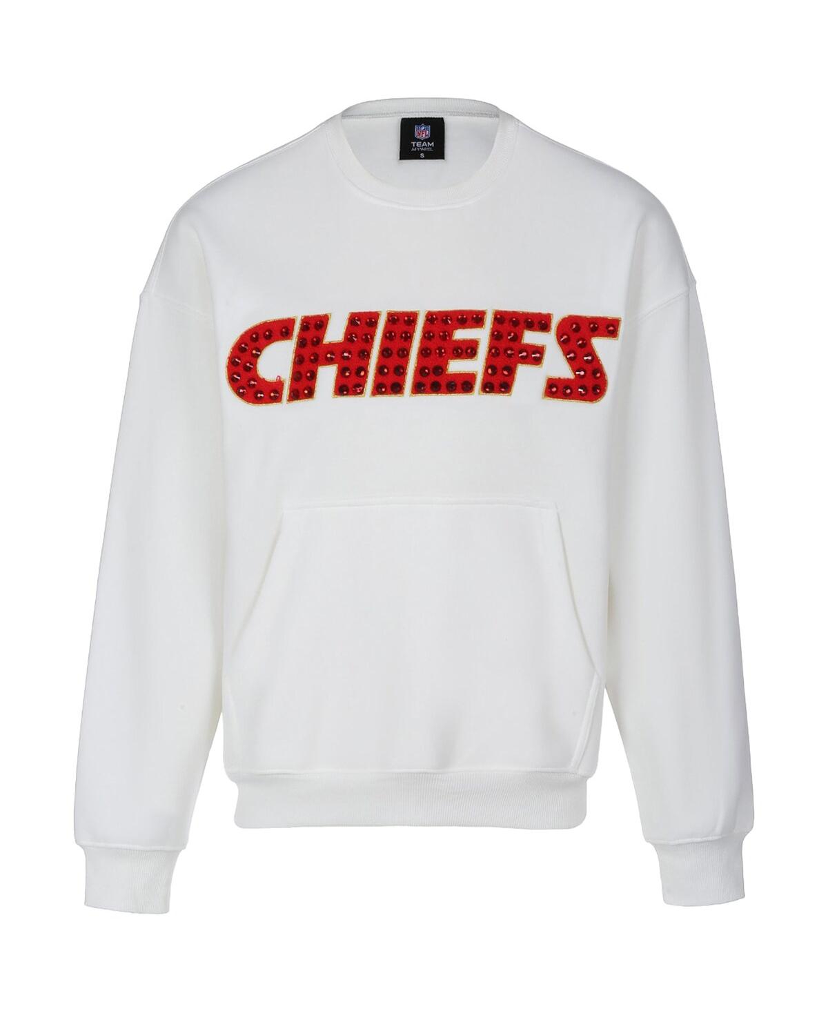 Click here for Cuce Womens White Kansas City Chiefs Chenille Jewe... prices