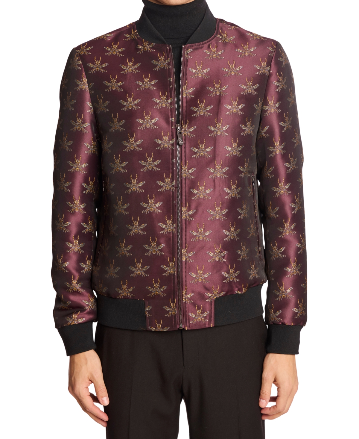 Click here for Paisley & Gray Mens Hyde Bomber Jacket - Cherry La... prices